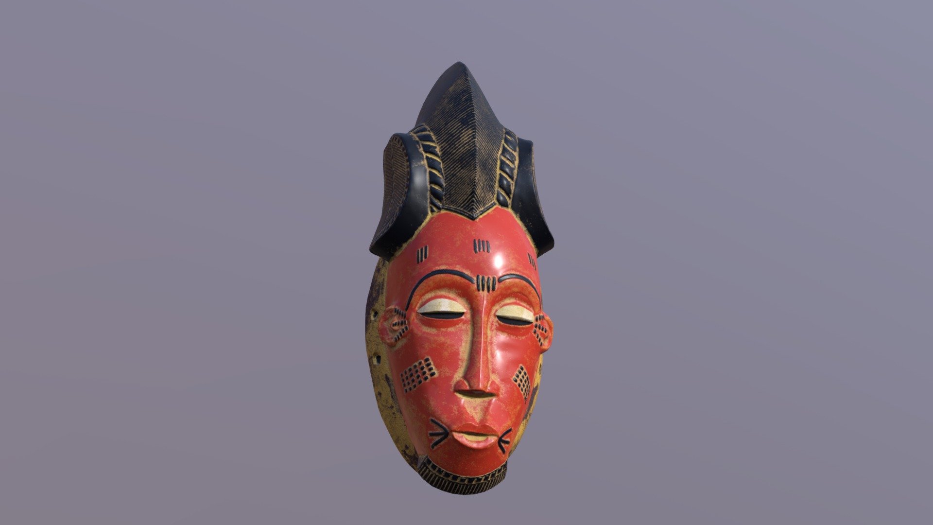 Czerwona maska - 3D model by GrzegorzM [7f28dbe] - Sketchfab