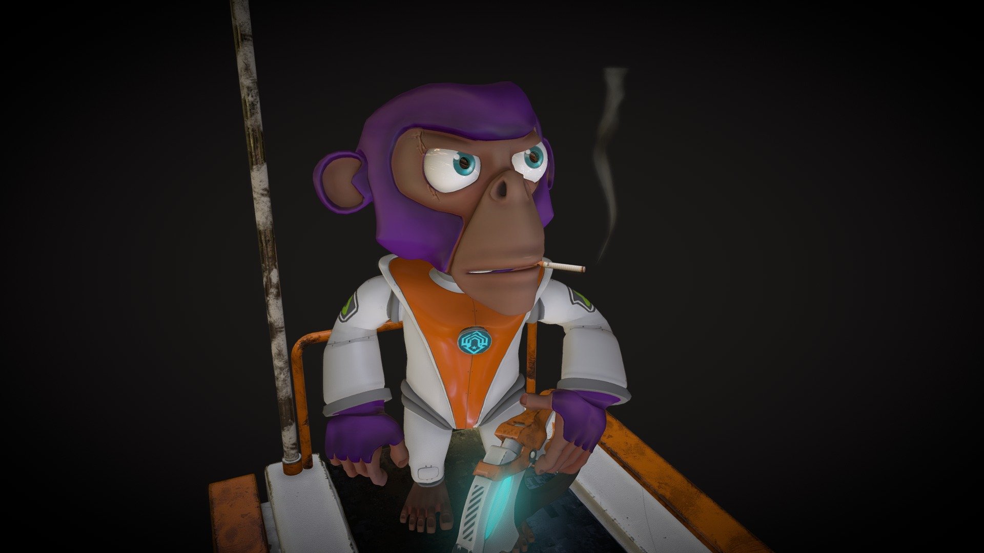 Monkey Capitan Rick - 3D model by ricardogomezvasquez [7f2d60c] - Sketchfab