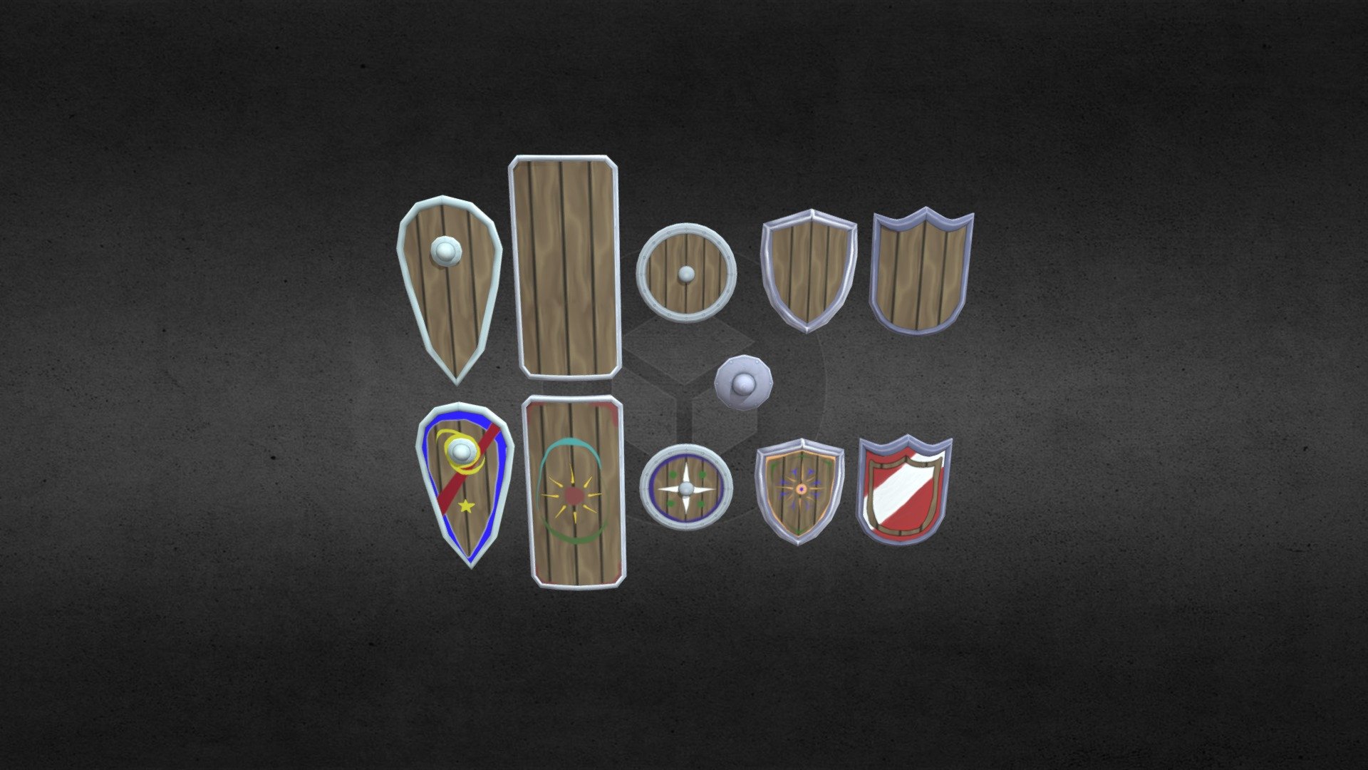 Sheild Collection1 - Buy Royalty Free 3D model by JoeTheAntiPro ...