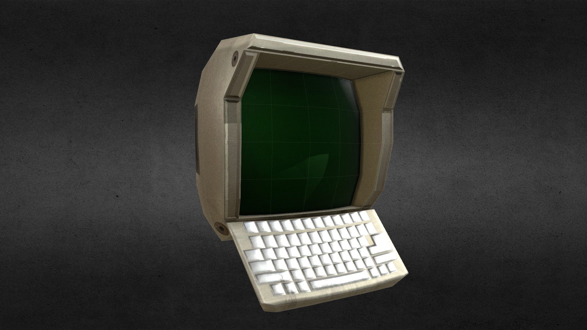 Game Ready Retro Wall Computer Terminal - Buy Royalty Free 3D model by ...