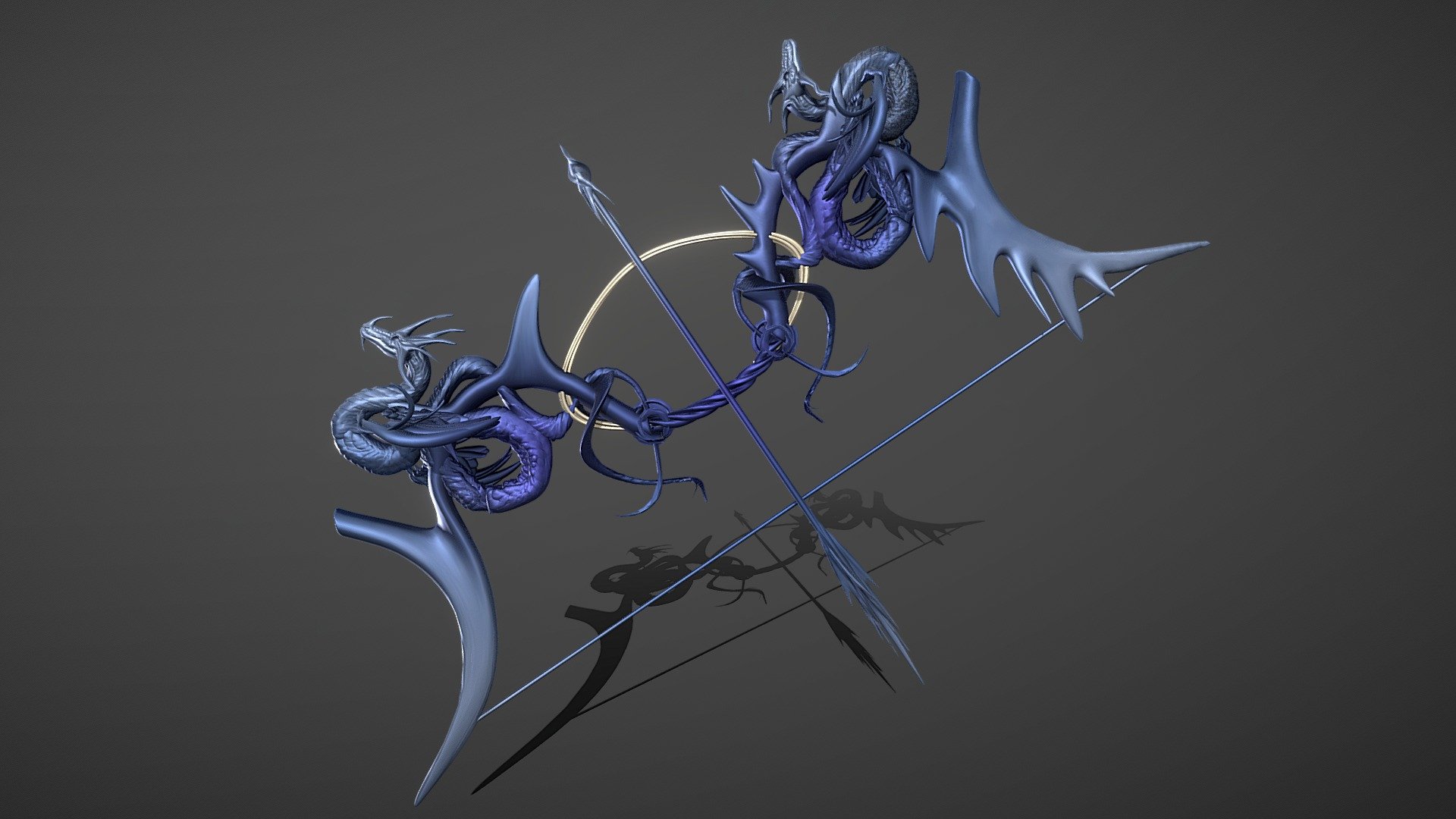 Dragon Bow and Arrow - Buy Royalty Free 3D model by Alexandria Maharaj ...