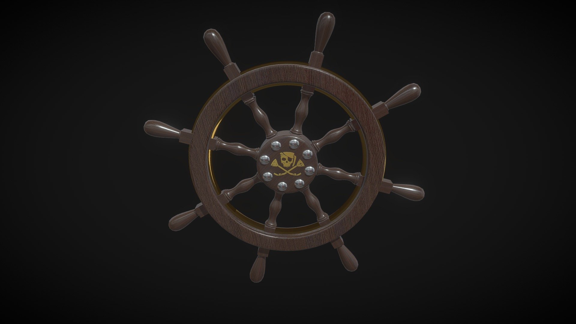 Captains Wheel - 3D model by audiode [7f36106] - Sketchfab