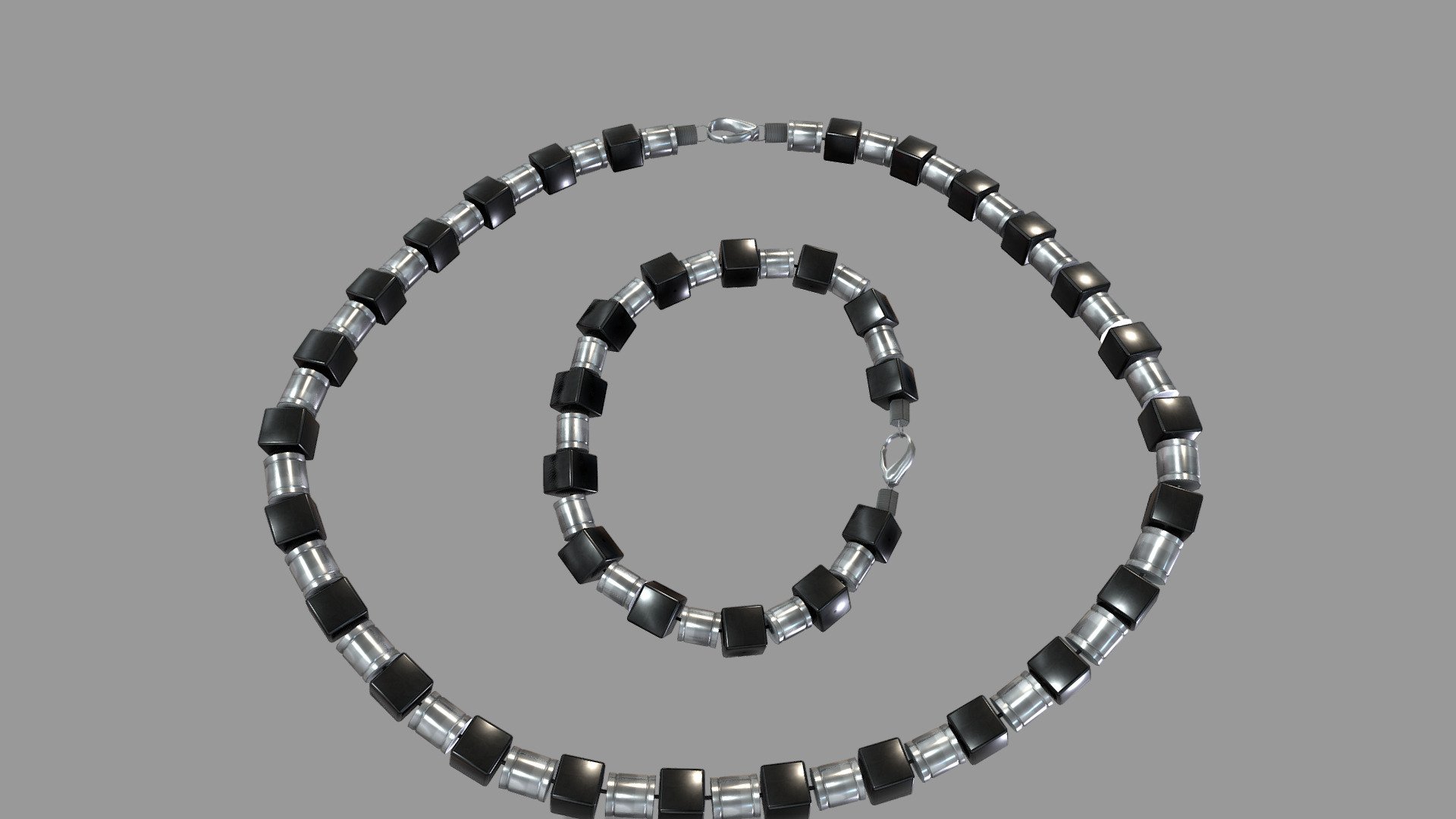 Unisex Metal Stone Bids Necklace And Bracelet - Buy Royalty Free 3D ...
