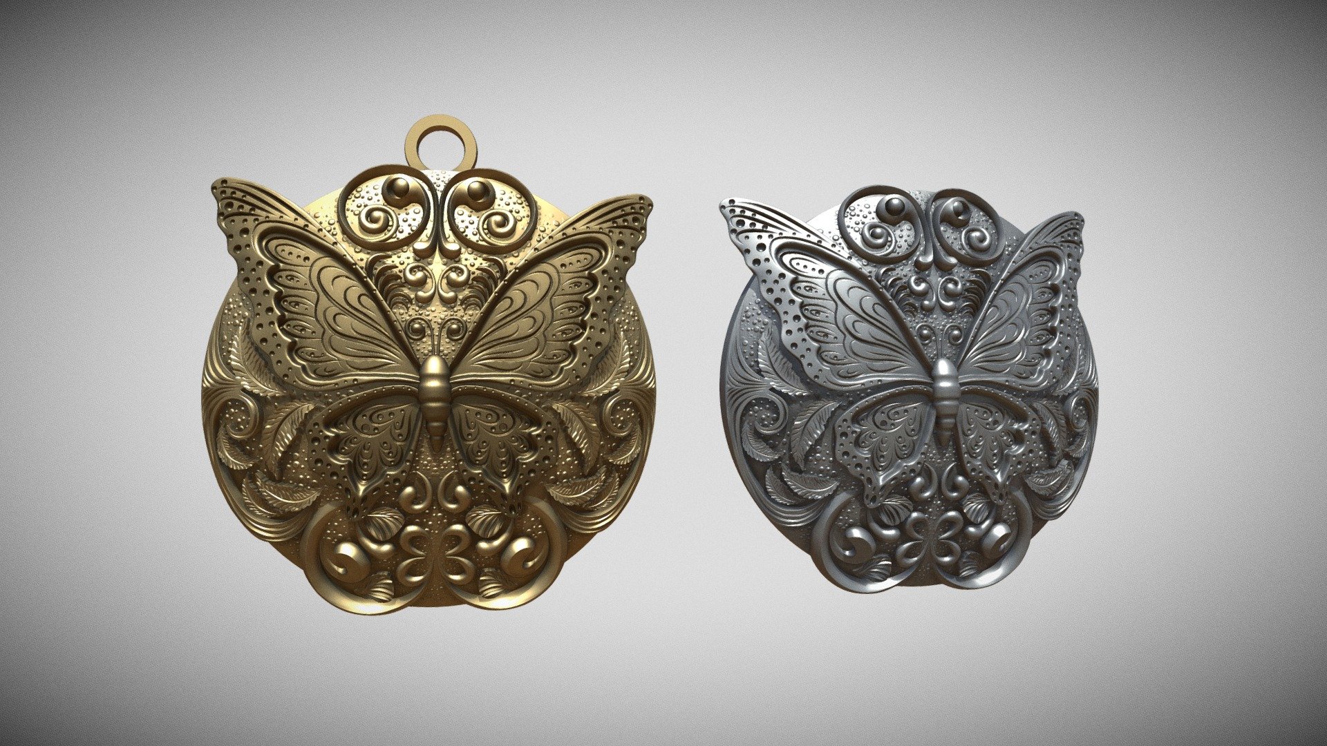 BUTTERFLY MEDALLION - Buy Royalty Free 3D model by spartankaKst ...
