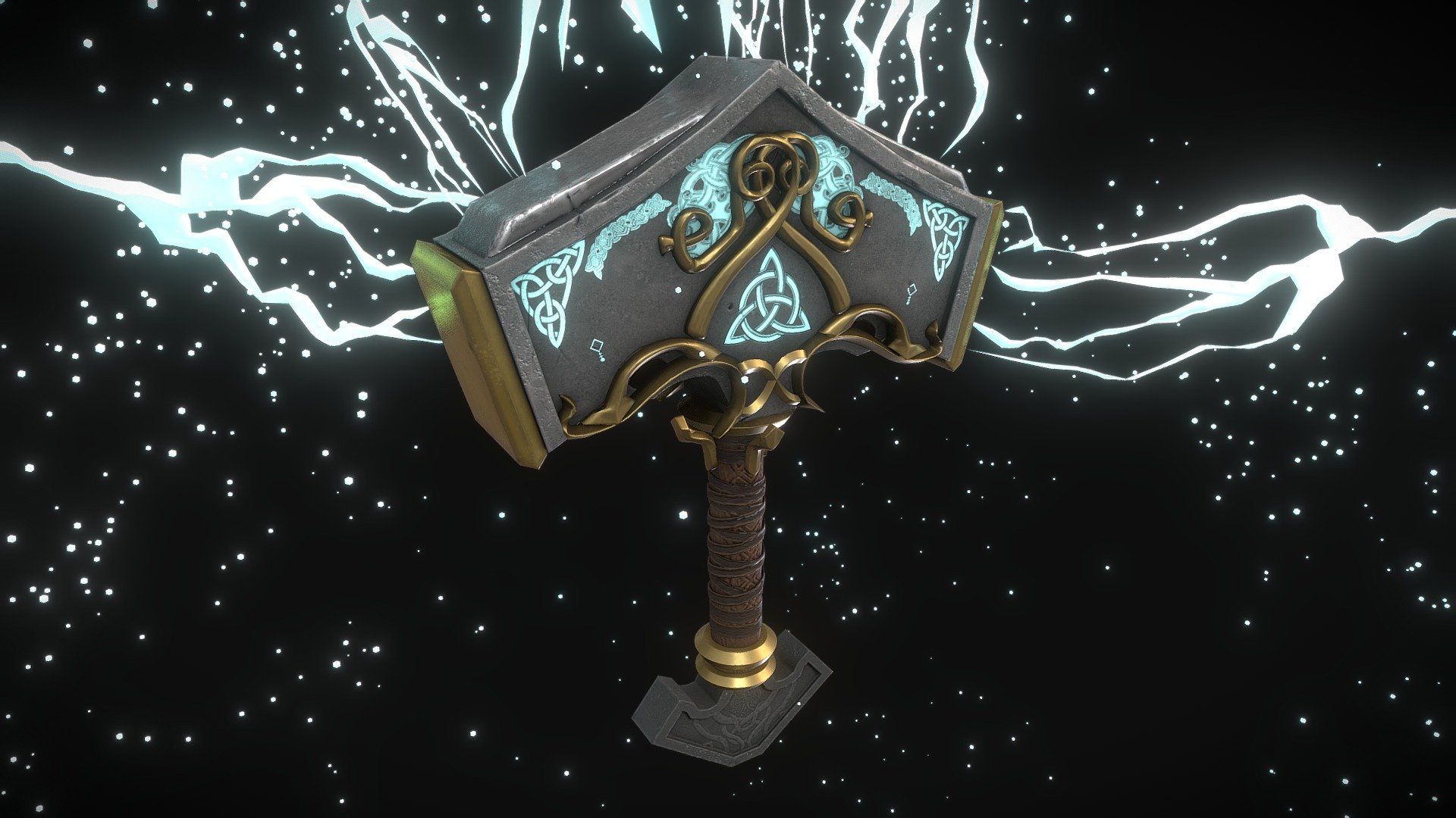 Thor's Mjolnir - 3D model by NaN_4aki (@NaN4aki) [7f3bc2f] - Sketchfab