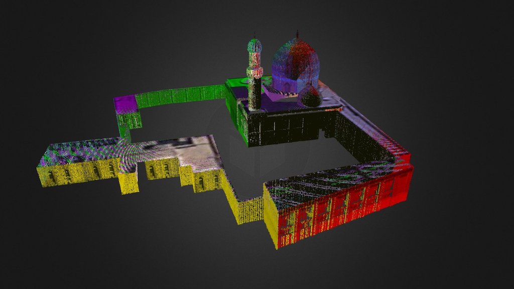 Haydarkhana Mosque -simulated TLS poin cloud - 3D model by Bashar ...