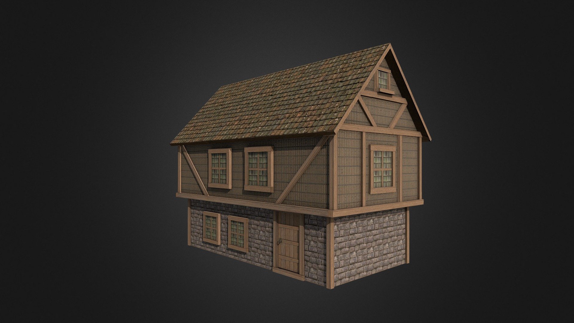 02 Medieval House Low Poly - Download Free 3D model by Ancha Game ...