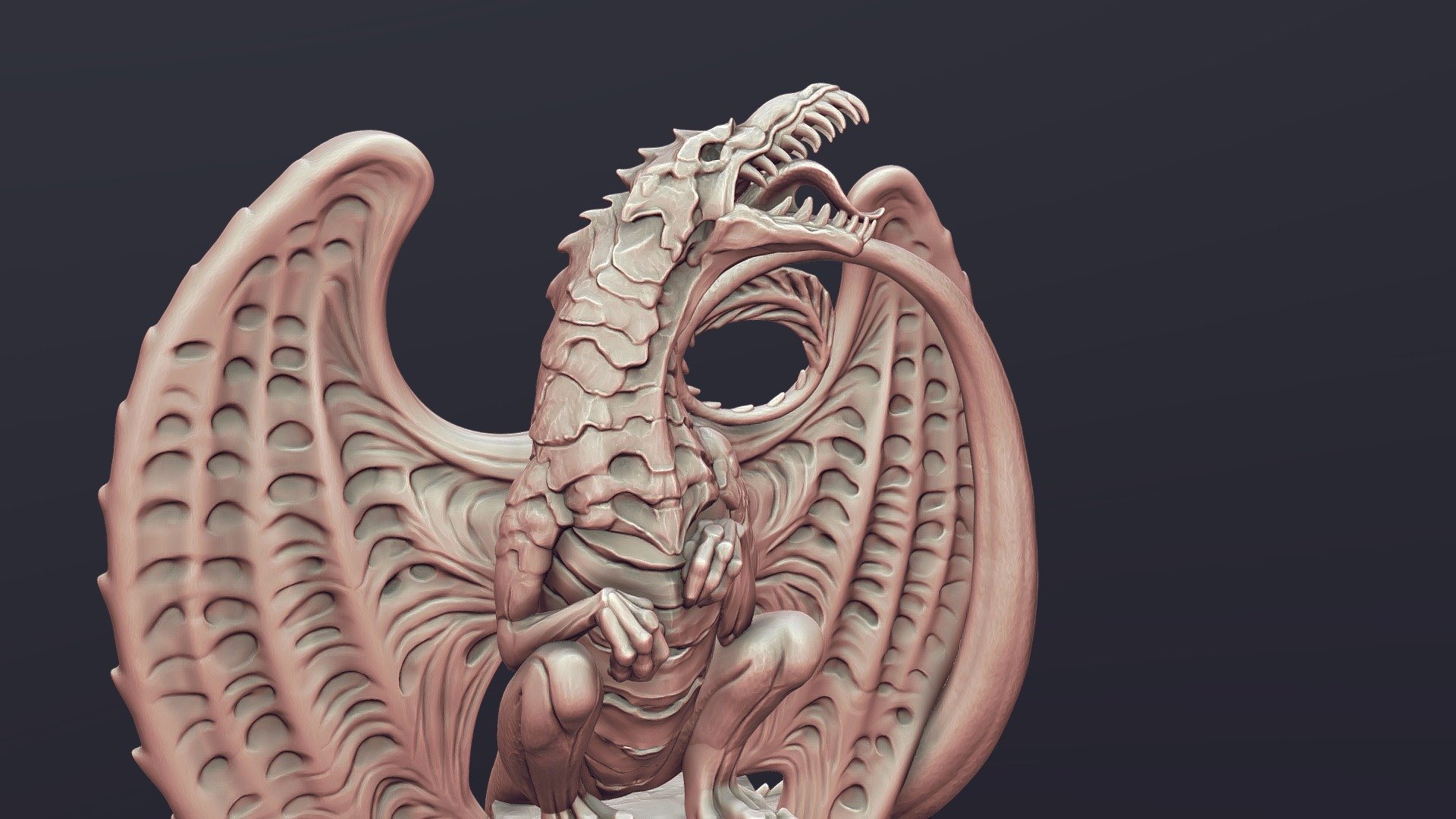 Nightmare Dragon 3D Printing Miniature - 3D model by TheSurrealFactory ...