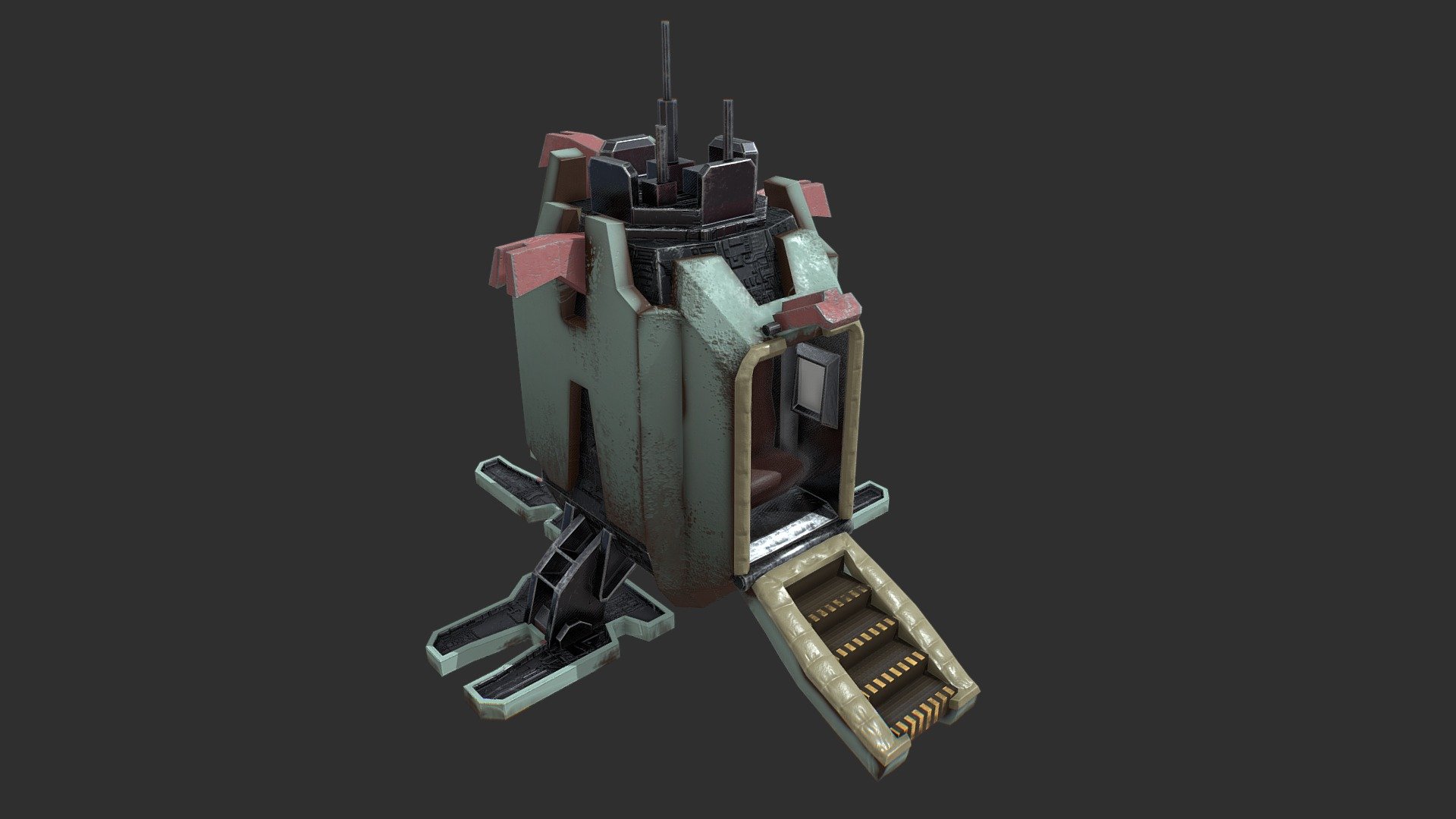 Escape Pod - 3D model by joshyonganimate [7f41cd9] - Sketchfab
