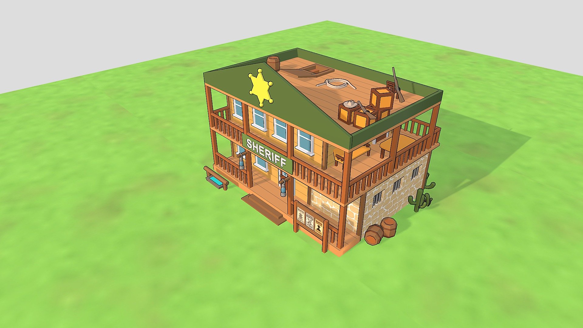 sheriff`s office - Download Free 3D model by stampido [7f459d8] - Sketchfab