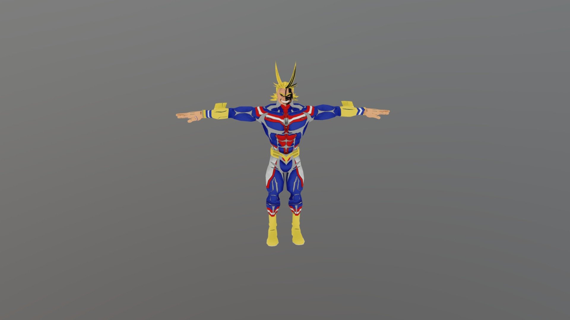 All Might Low poly game ready character - Download Free 3D model by ...
