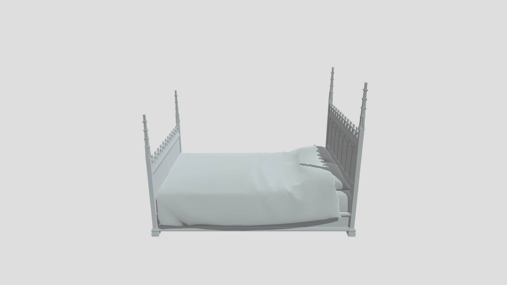 Gothic Bed - Download Free 3D model by vistaalienprime ...