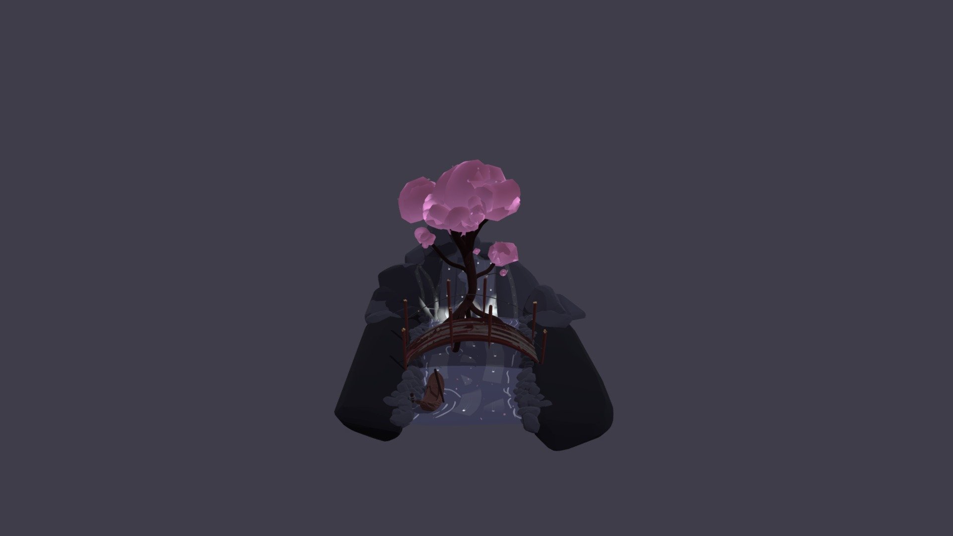 Open Brush VR- Bridge Under the Pink Tree - Download Free 3D model by ...