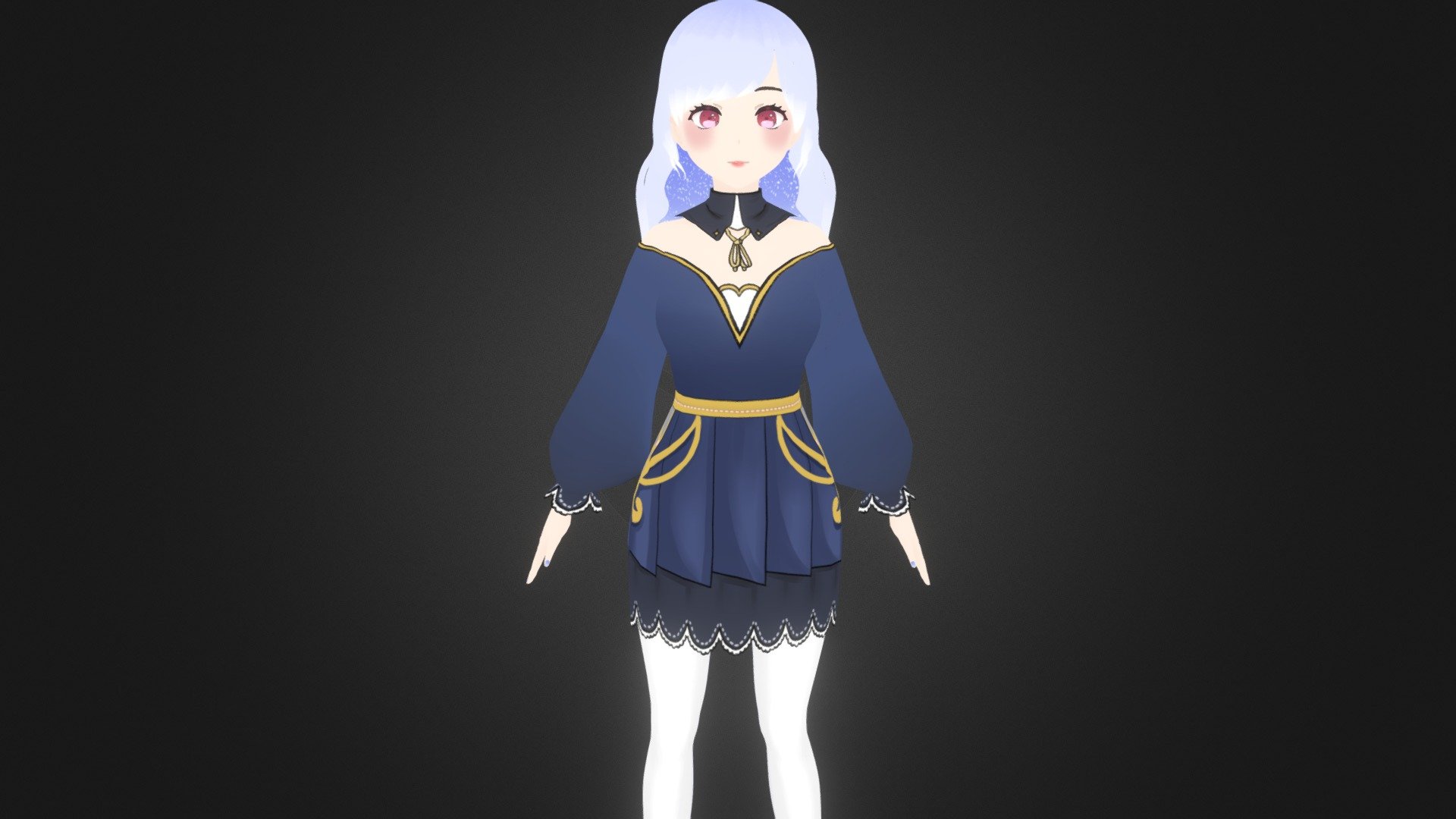3D Anime Character girl for Blender - Download Free 3D model by ...