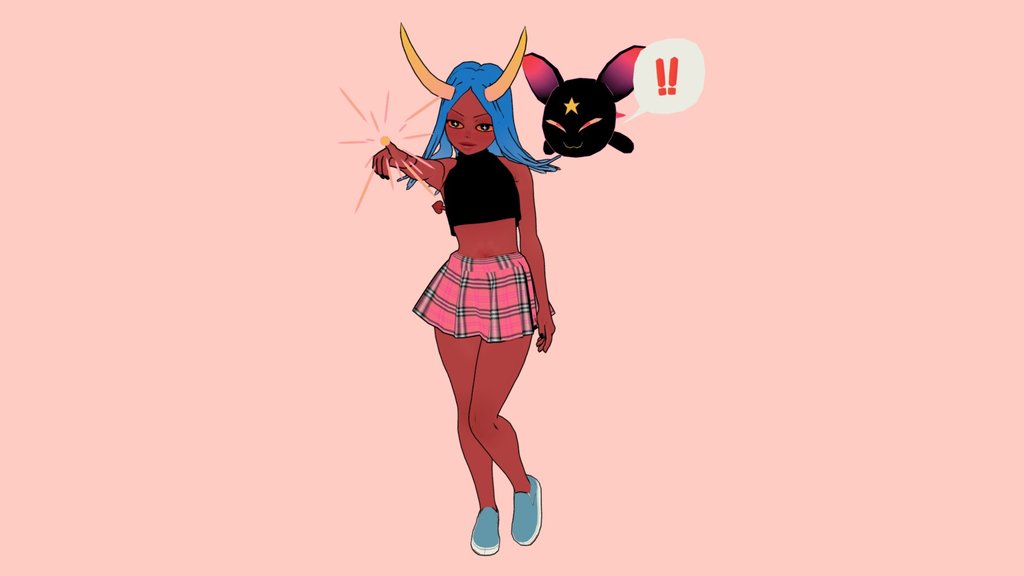 my OC demon girl DEMI - A 3D model collection by Jesus aponza ...