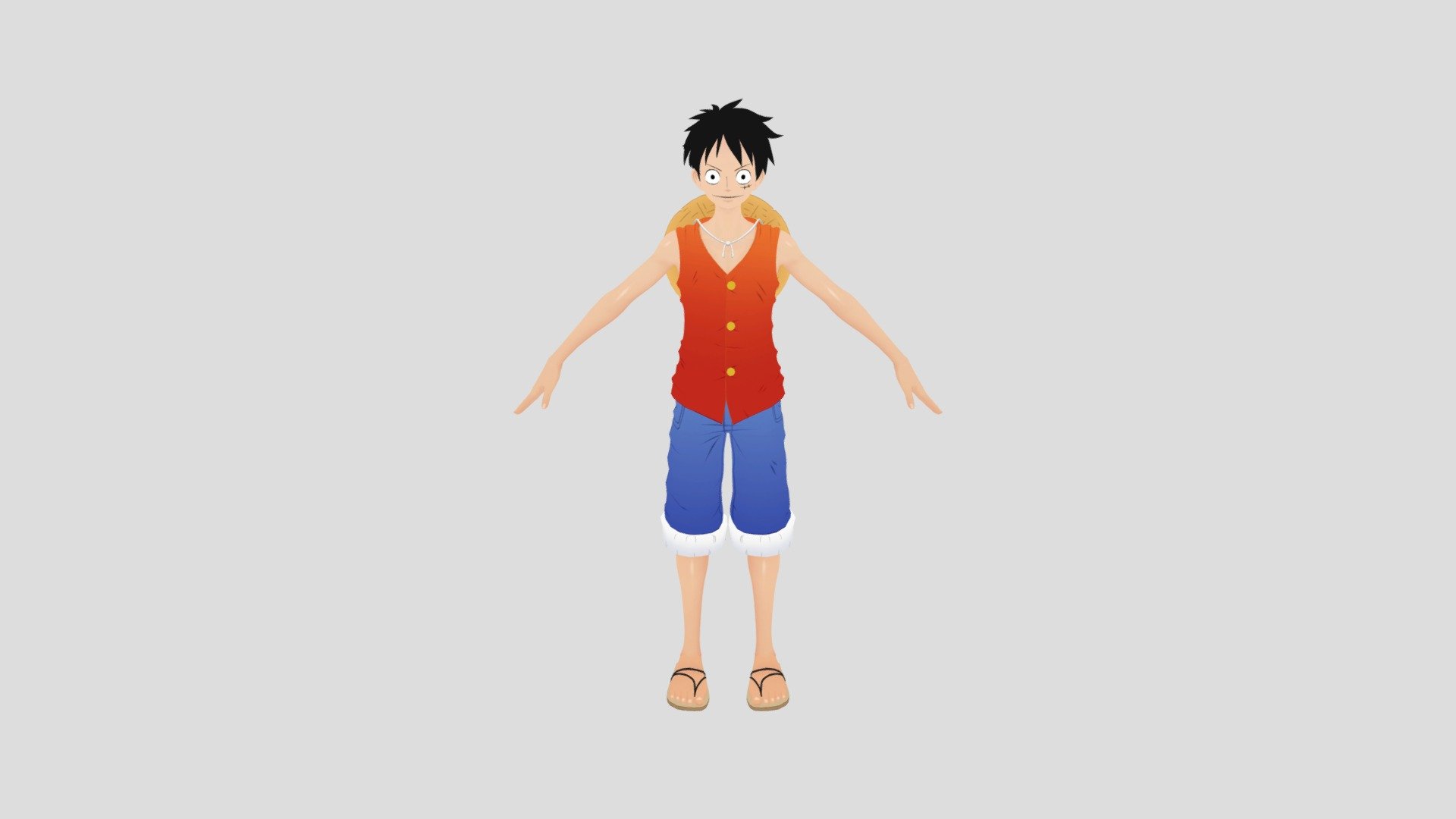 Luffy (Pre Timeskip) - Download Free 3D model by Cyrone™ (@Cyrone ...