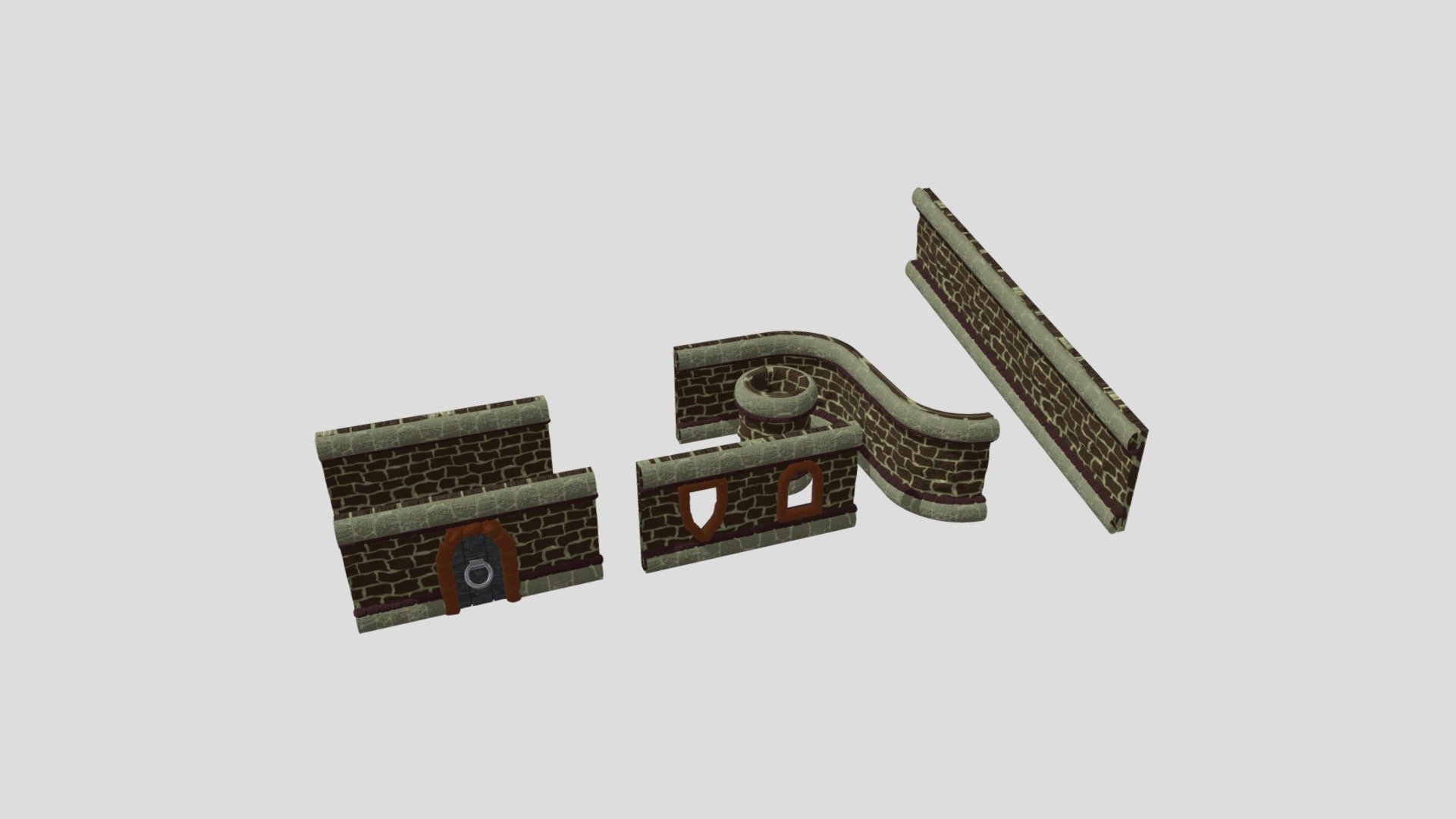Textured Stone Walls - 3D model by K4713_M0D3 [7f62be1] - Sketchfab