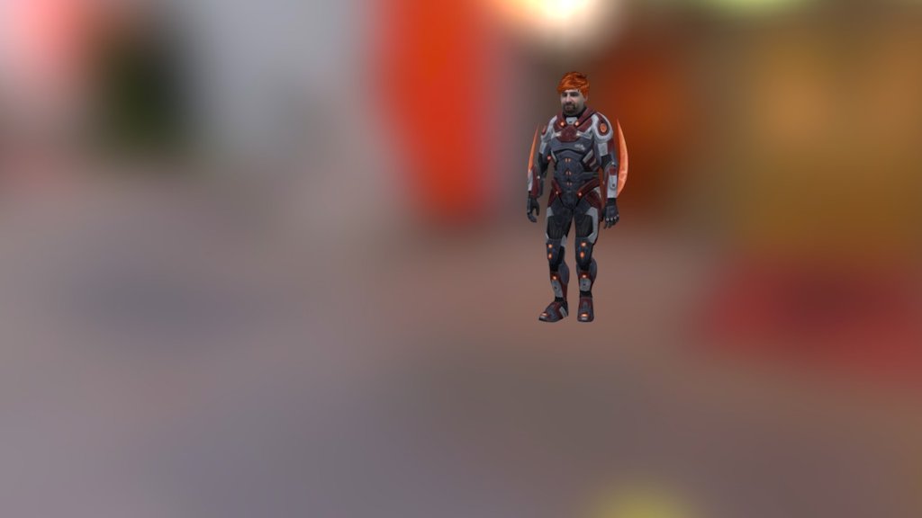 Character with Victor head, texture, test 004 - 3D model by ...