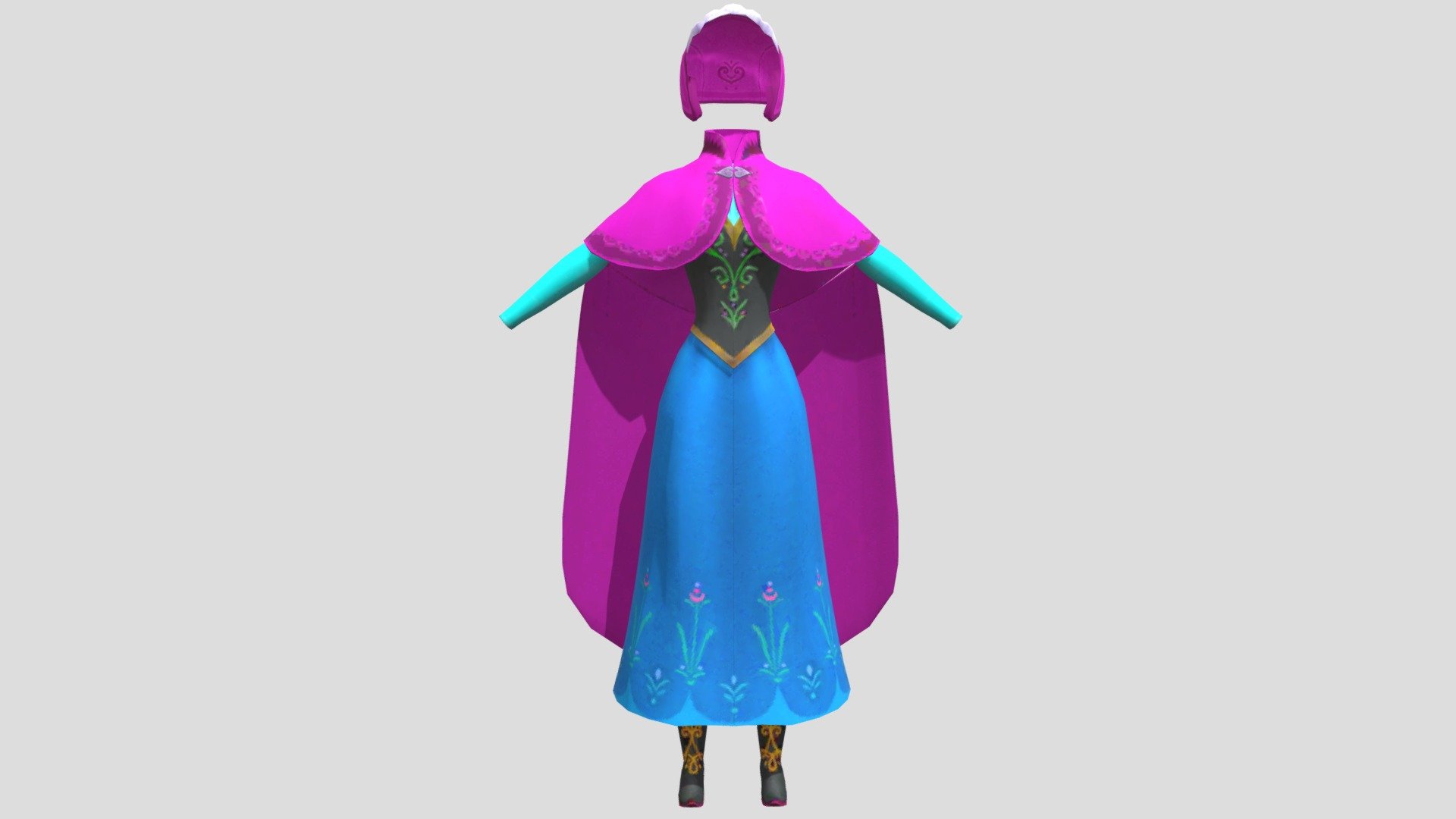 Princess Anna Clothes - Download Free 3D model by Princess Gowns ...