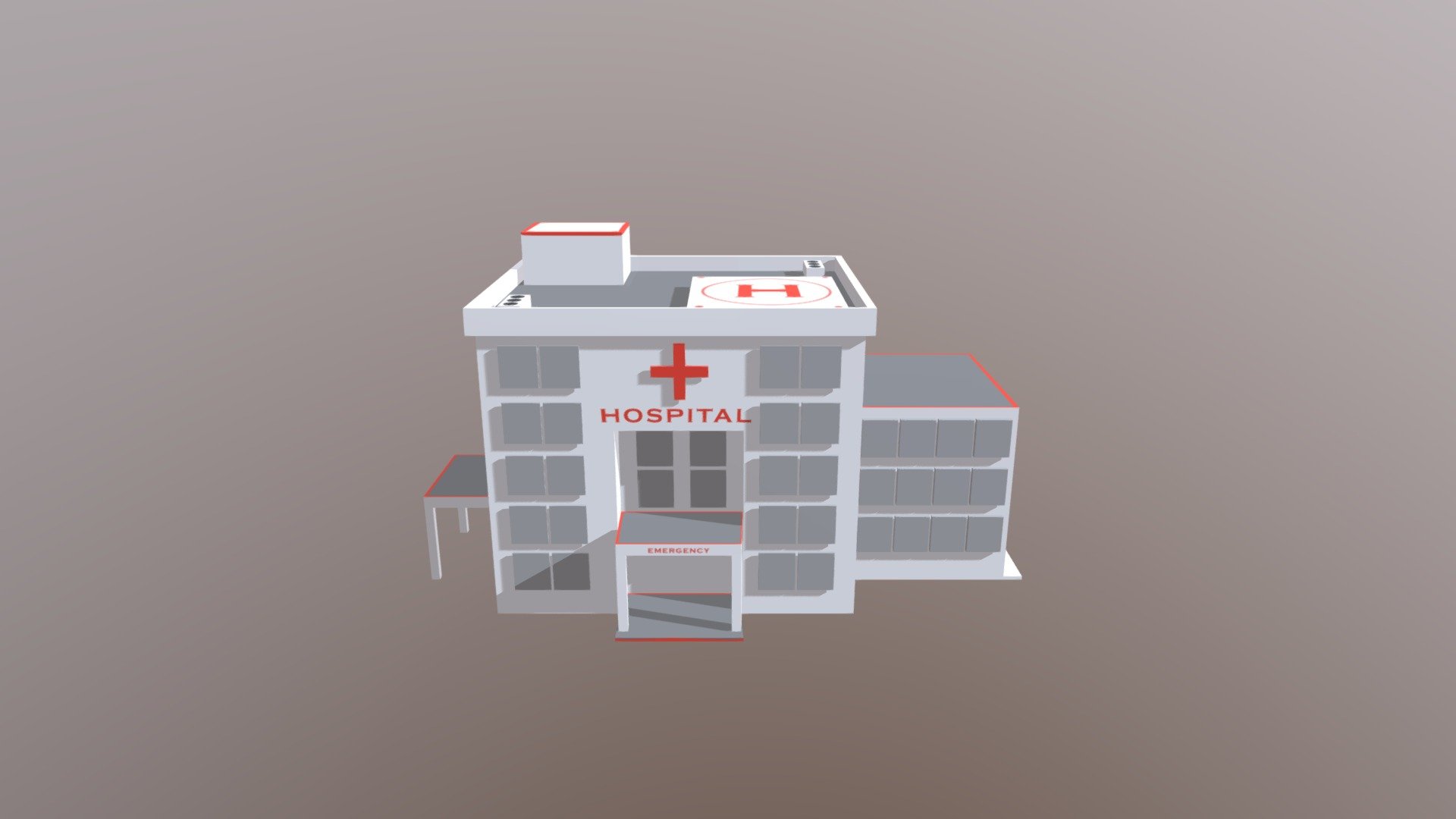Hospital - 3D model by freyabb [7f64436] - Sketchfab