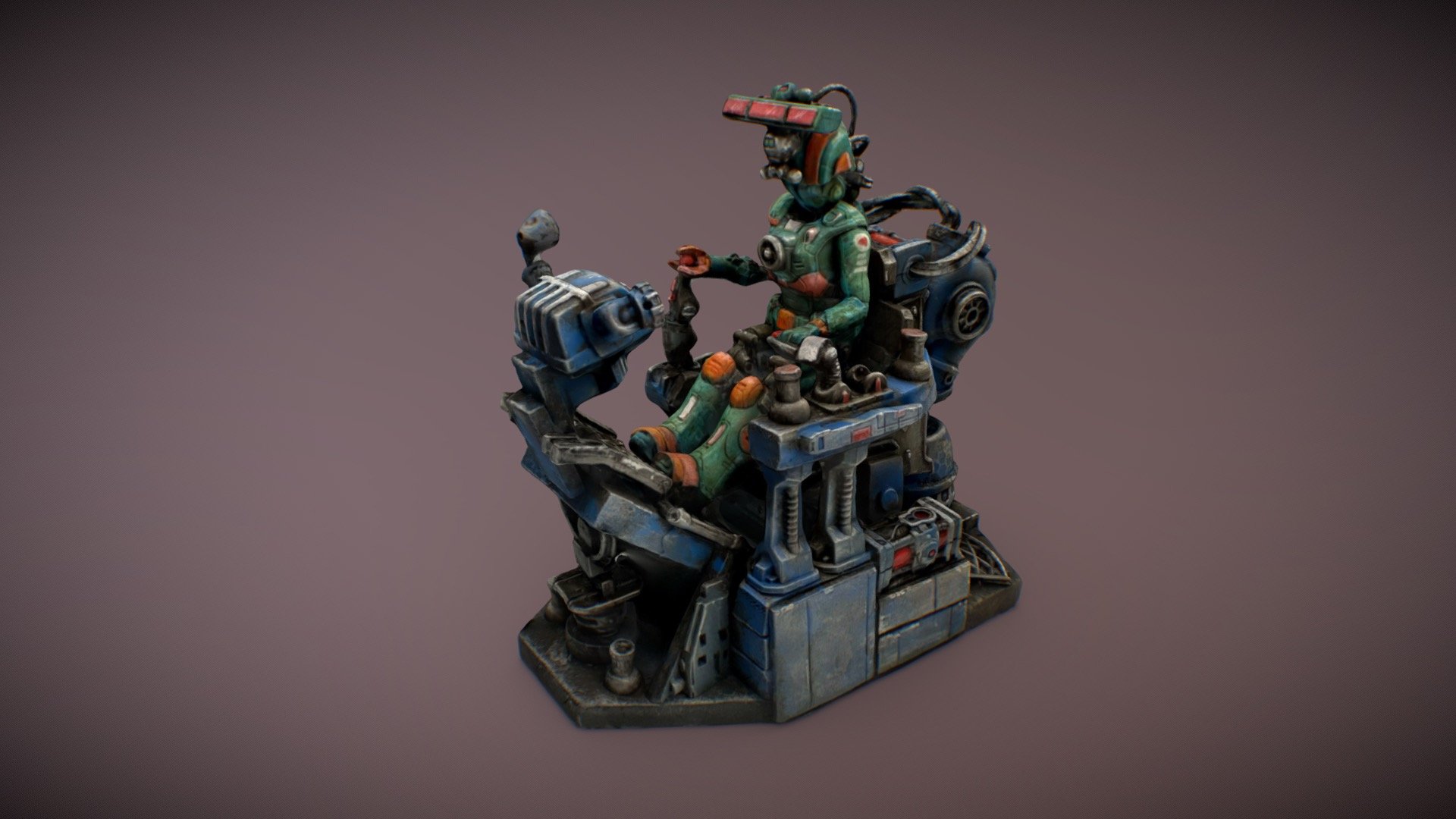 Robot Fighter Jock - 3D model by Shane Bevin (@spacebovine) [7f66474 ...