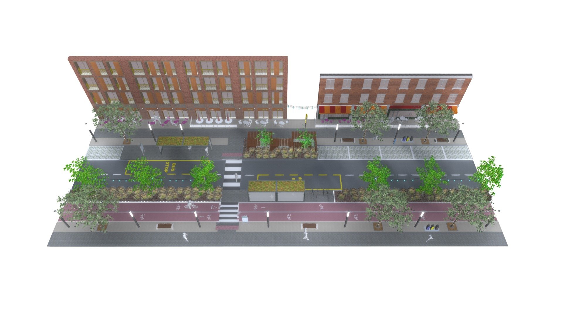 Features of street design - 3D model by Capita Place (@capitaplace ...