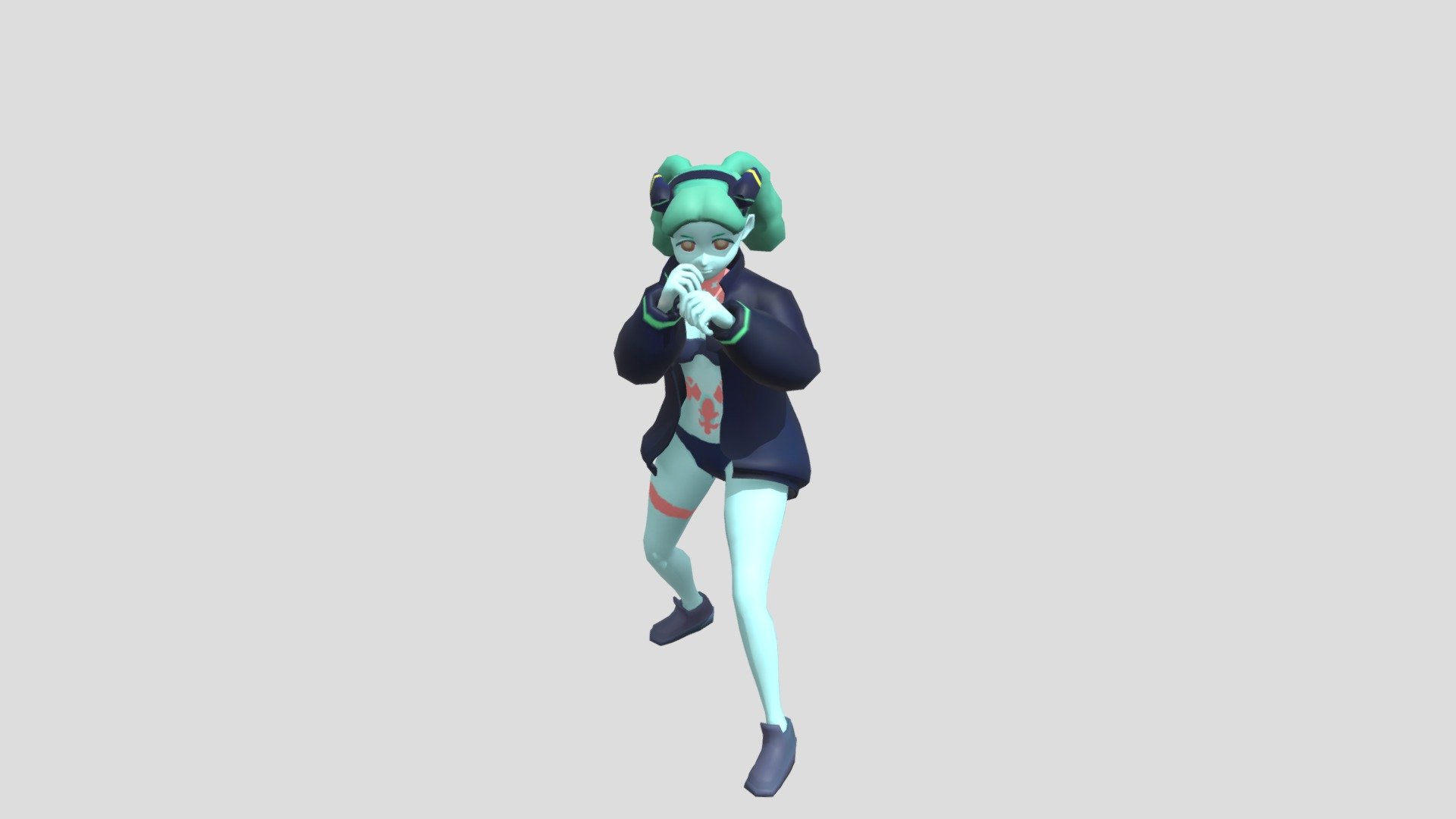 cyberpunk rebecca - 3D model by fogst [7f6c10c] - Sketchfab