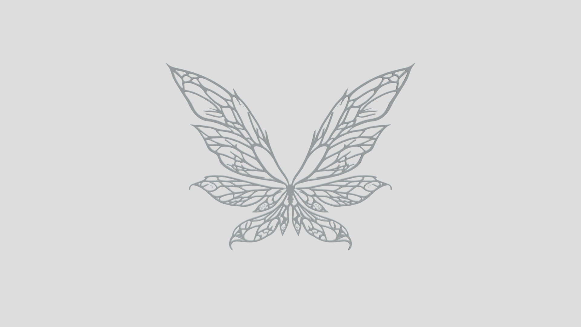 Silver Butterfly Emblem - 3D model by CuriousShadow16 [7f6c464] - Sketchfab