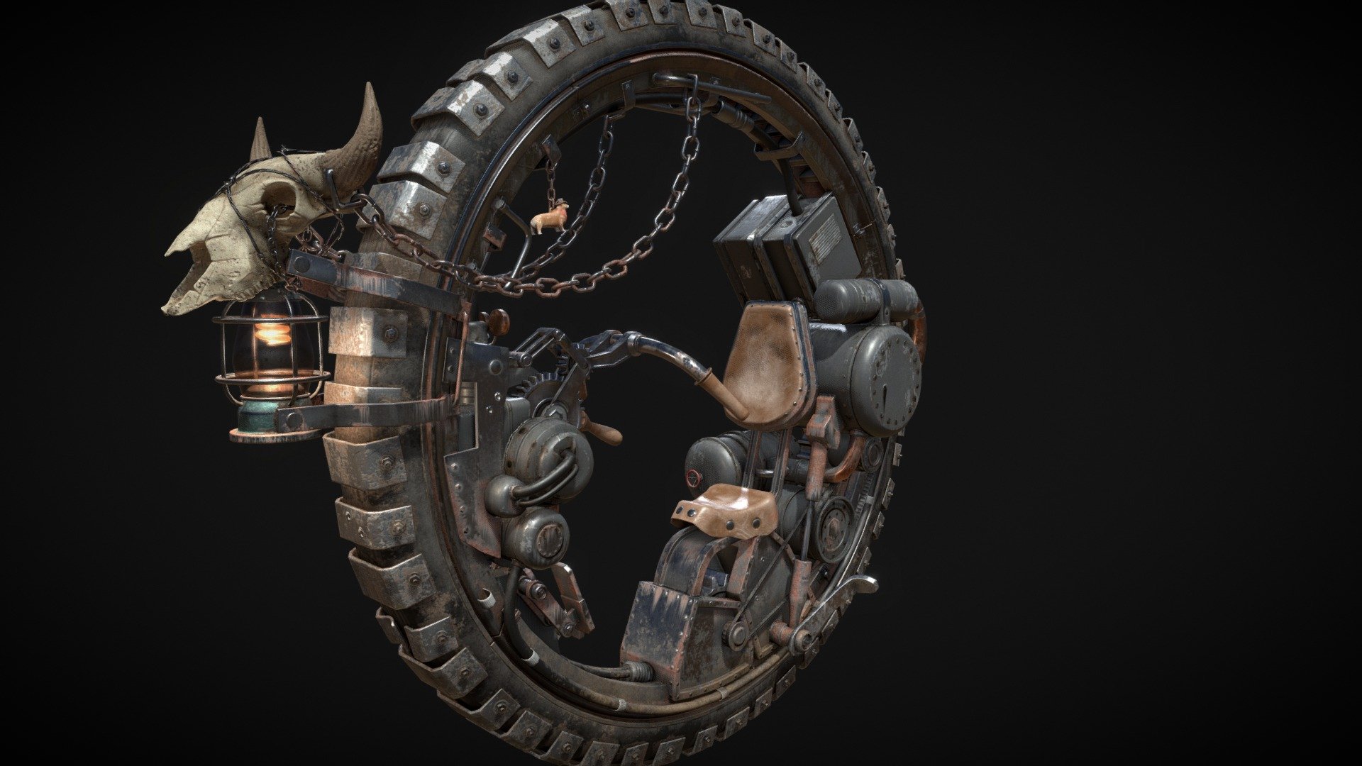 Disaster Monowheel _ ArtStation Challenge - 3D model by Marine Anglade ...