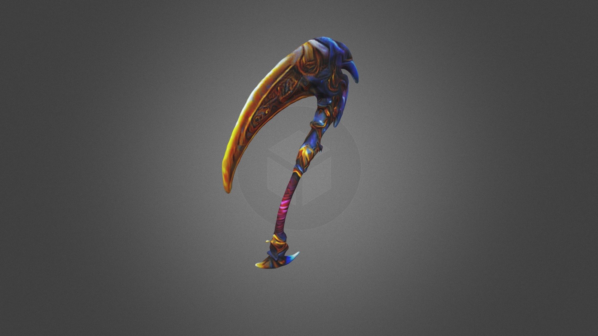Stylized fire element Scythe - Buy Royalty Free 3D model by ...