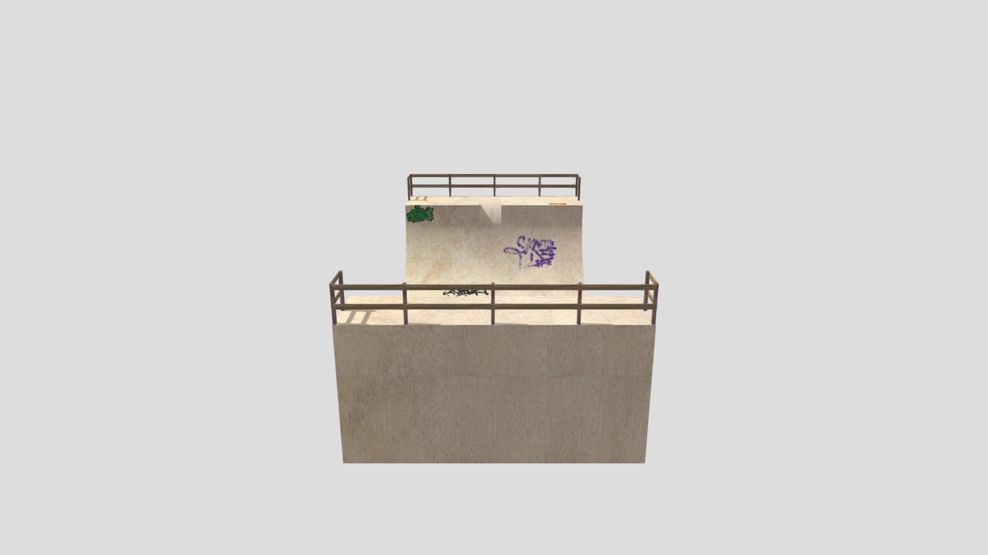 Half-pipe Textured - 3D model by lucylyman [7f77f4f] - Sketchfab