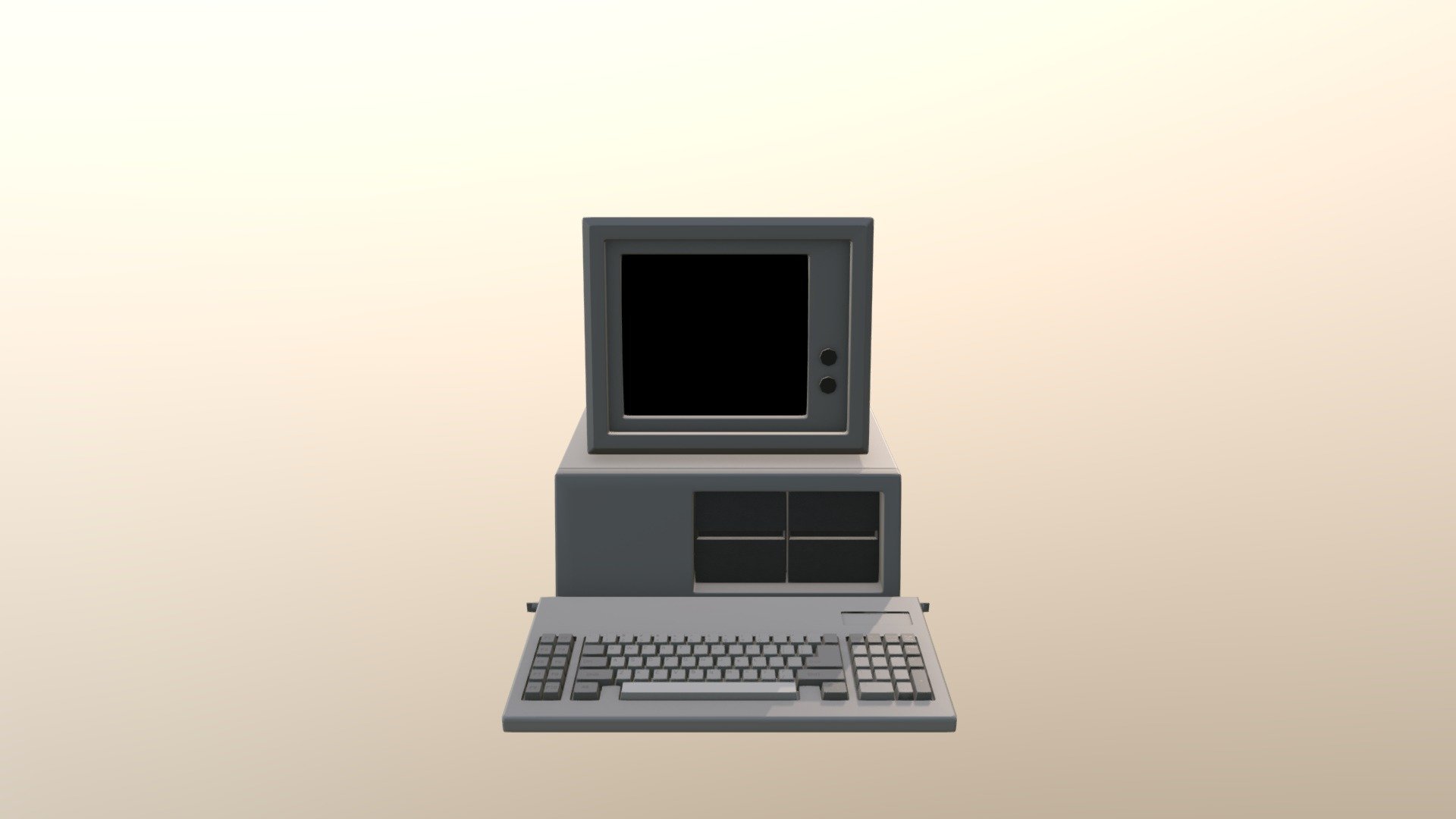 Computer (IBM 5150) - 3D model by DeathRoe [7f788ed] - Sketchfab