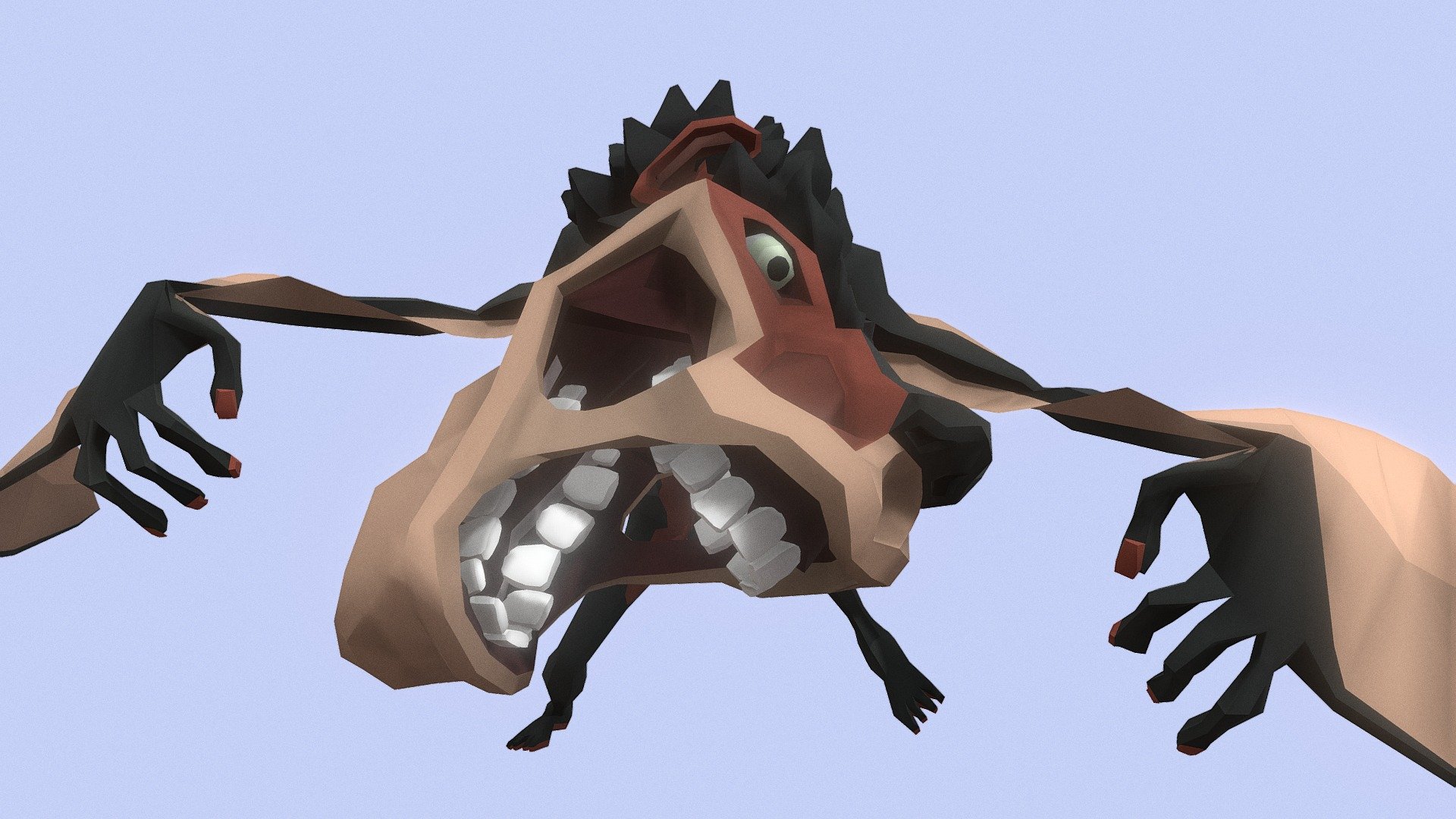 Low poly pterosaur/human hybrid creature - Download Free 3D model by ...