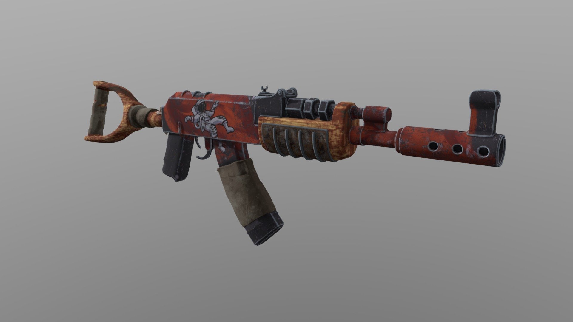 The red planet AK47 - 3D model by Plumpech (@torunn4ik) [7f7f435 ...