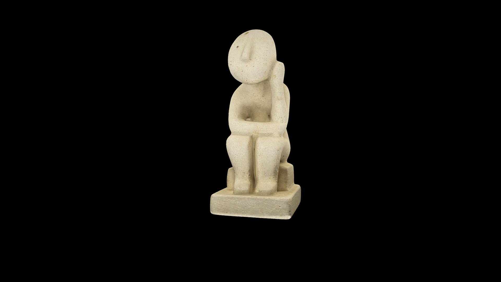 Hand Carved Cycladic ‘Thinker’ Figurine - 3D model by Huntress_Imaging ...