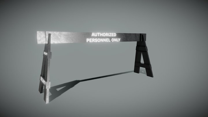 Police-barricade 3D models - Sketchfab