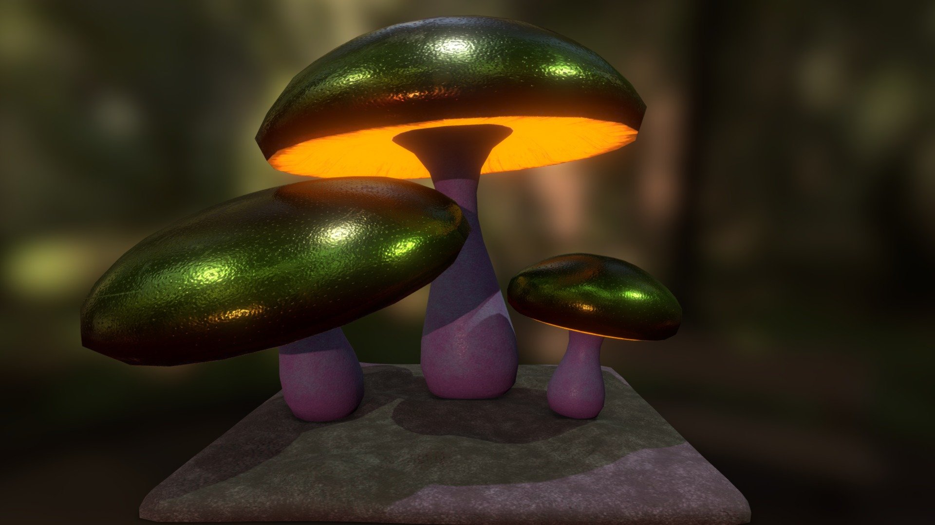 Alien Mushrooms 1 - 3D model by aparisi [7f86dac] - Sketchfab