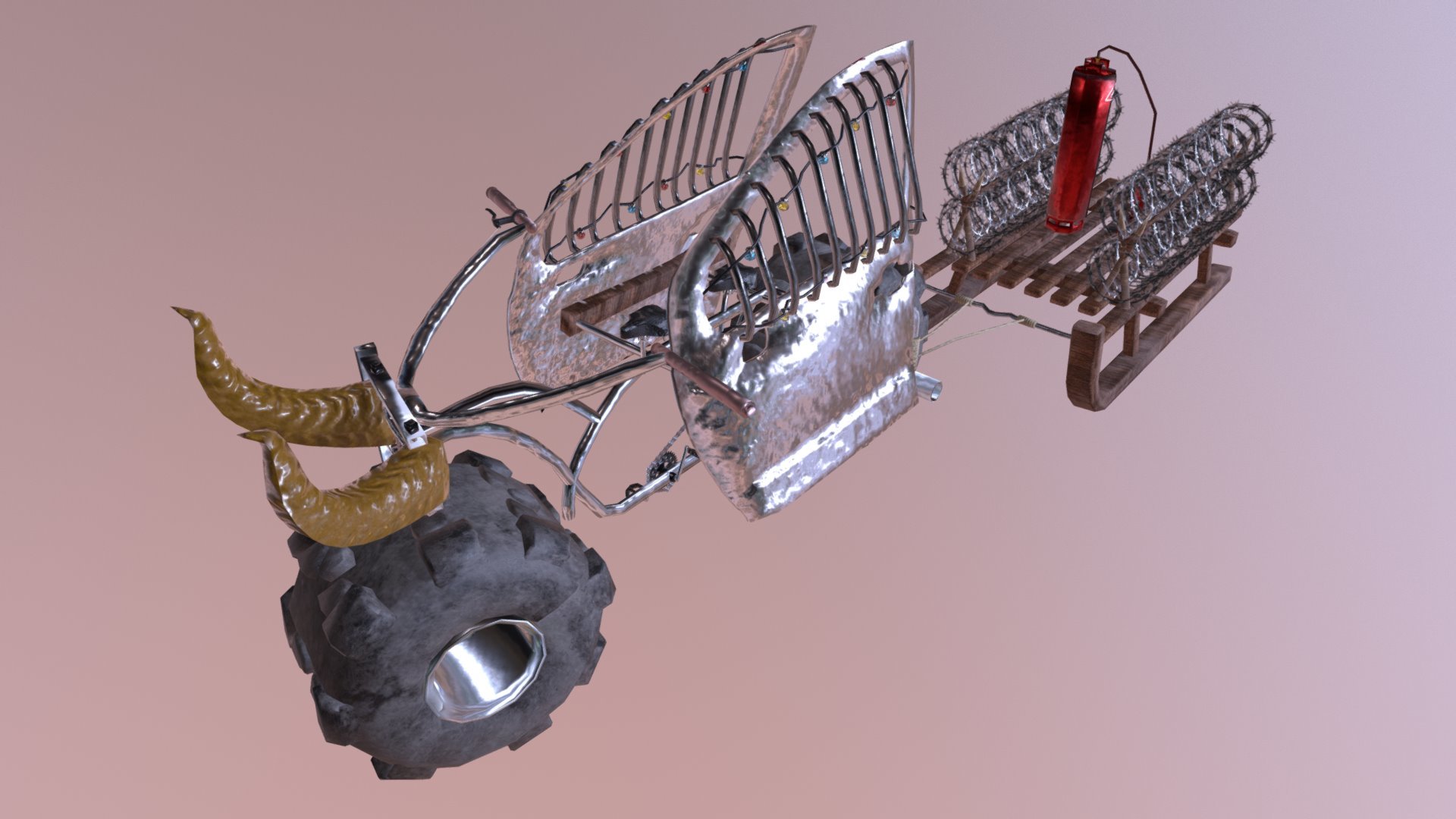 Horned Sledge - 3D model by lawrenceo [7f8891c] - Sketchfab