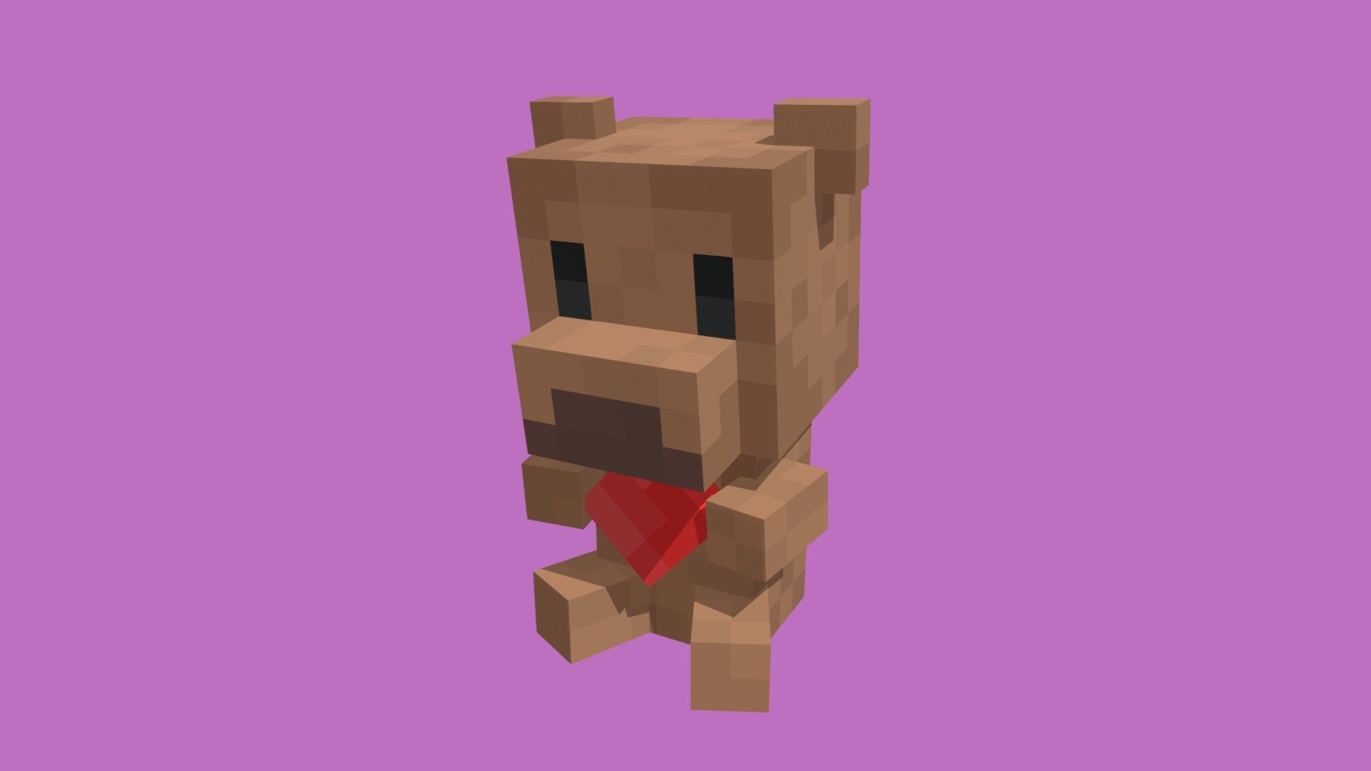 Minecraft valentine's day bear Plush - 3D model by triton_chaine ...