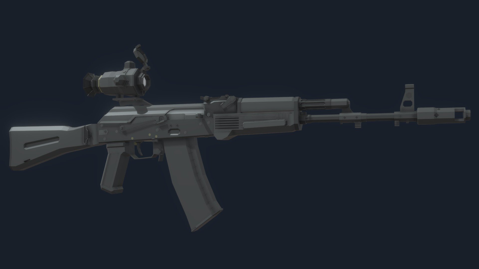 AK74M Low-Polygon - 3D model by nikifn [7f92eb8] - Sketchfab