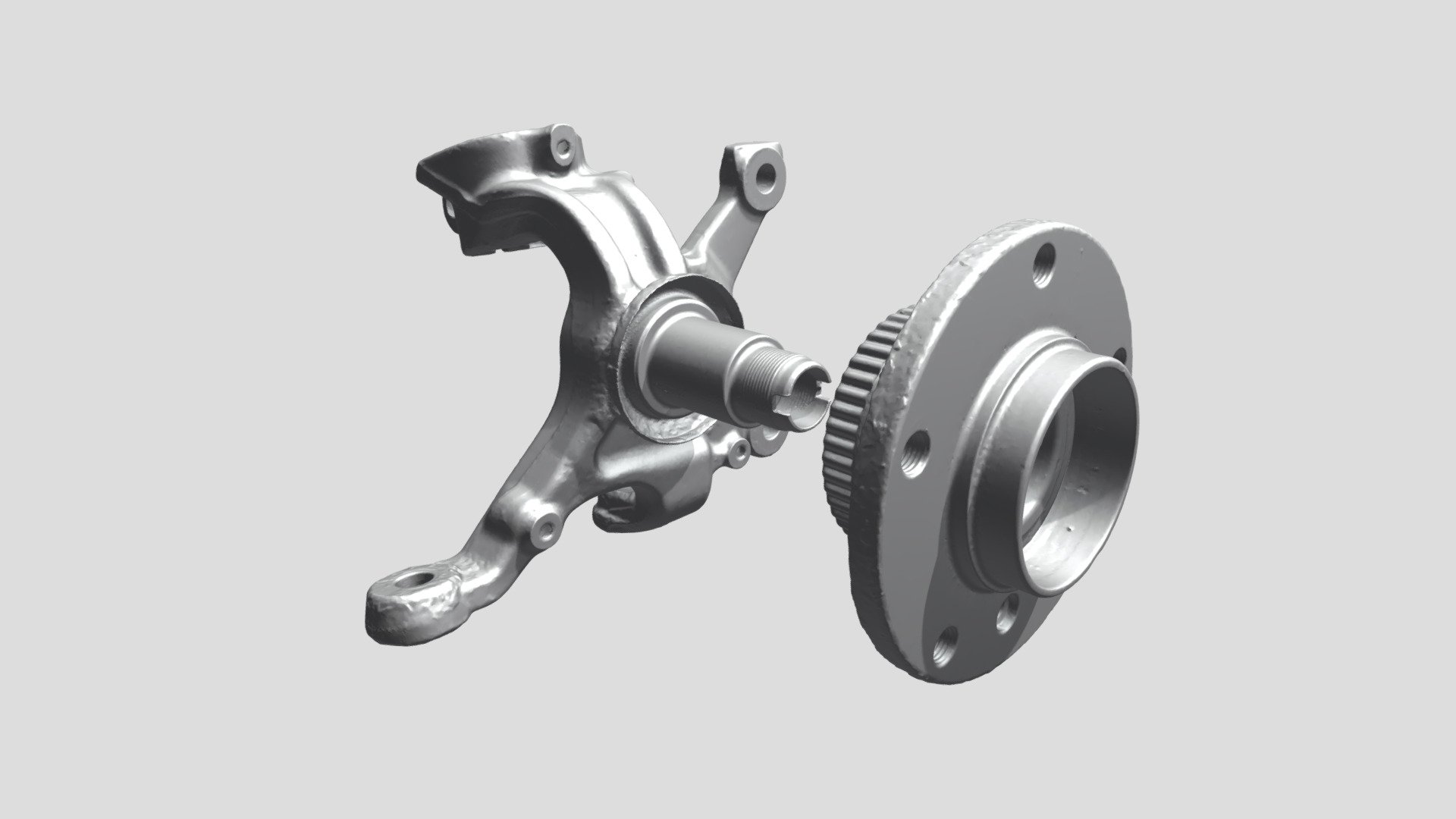 BMW E46 front upright / spindle + wheelhub - Buy Royalty Free 3D model ...