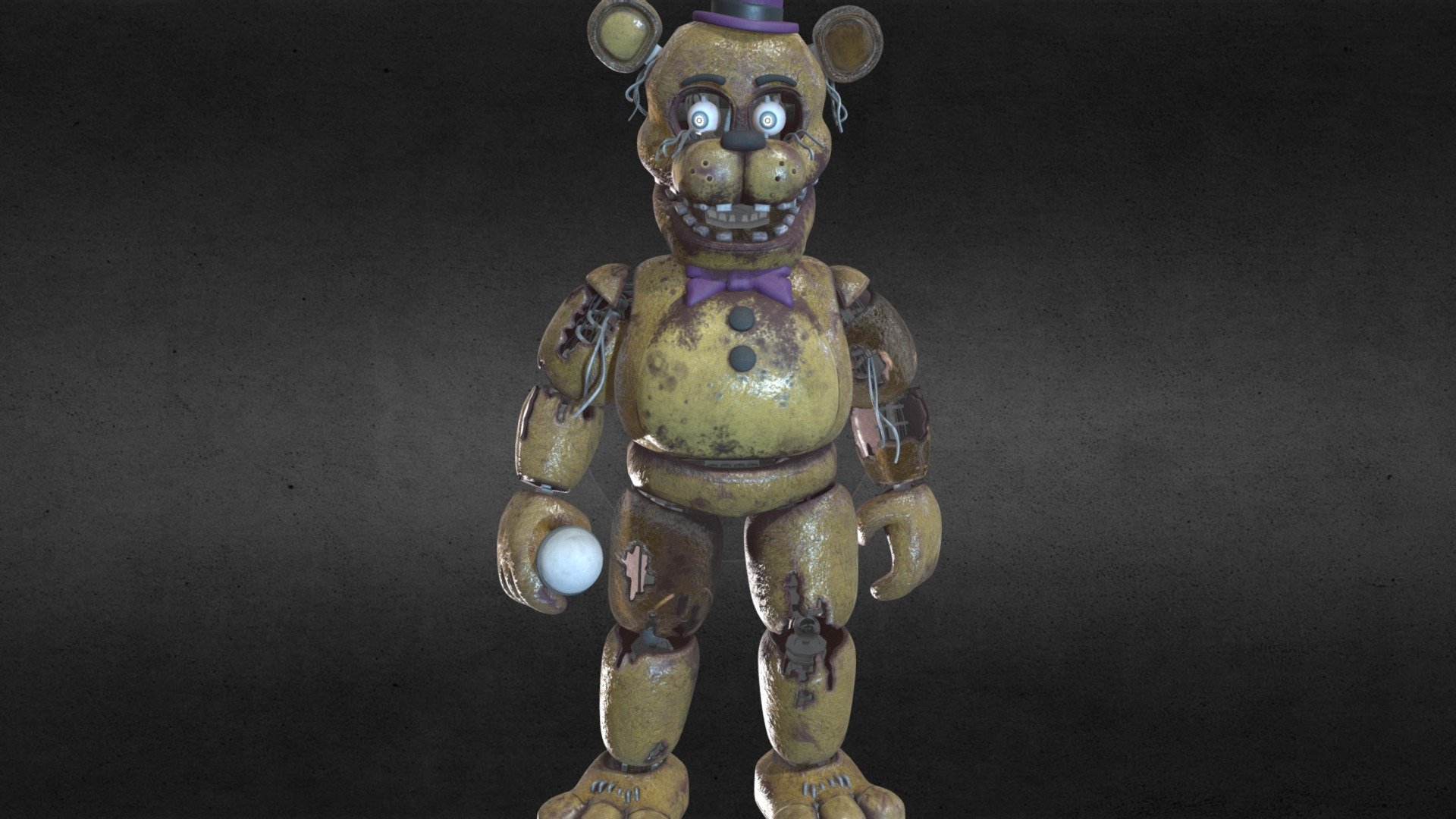 Withered Fredbear - Download Free 3D model by Duff9999 (@lua75358) [7f9c433] - Sketchfab