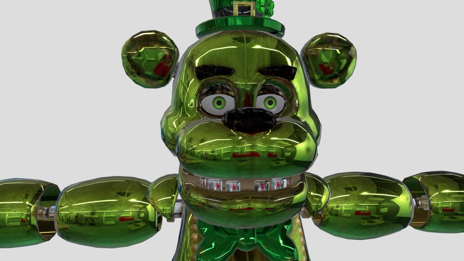 Shiny Shamrock Freddy - 3D model by Forsaken AR Official (@FNAF_AR ...