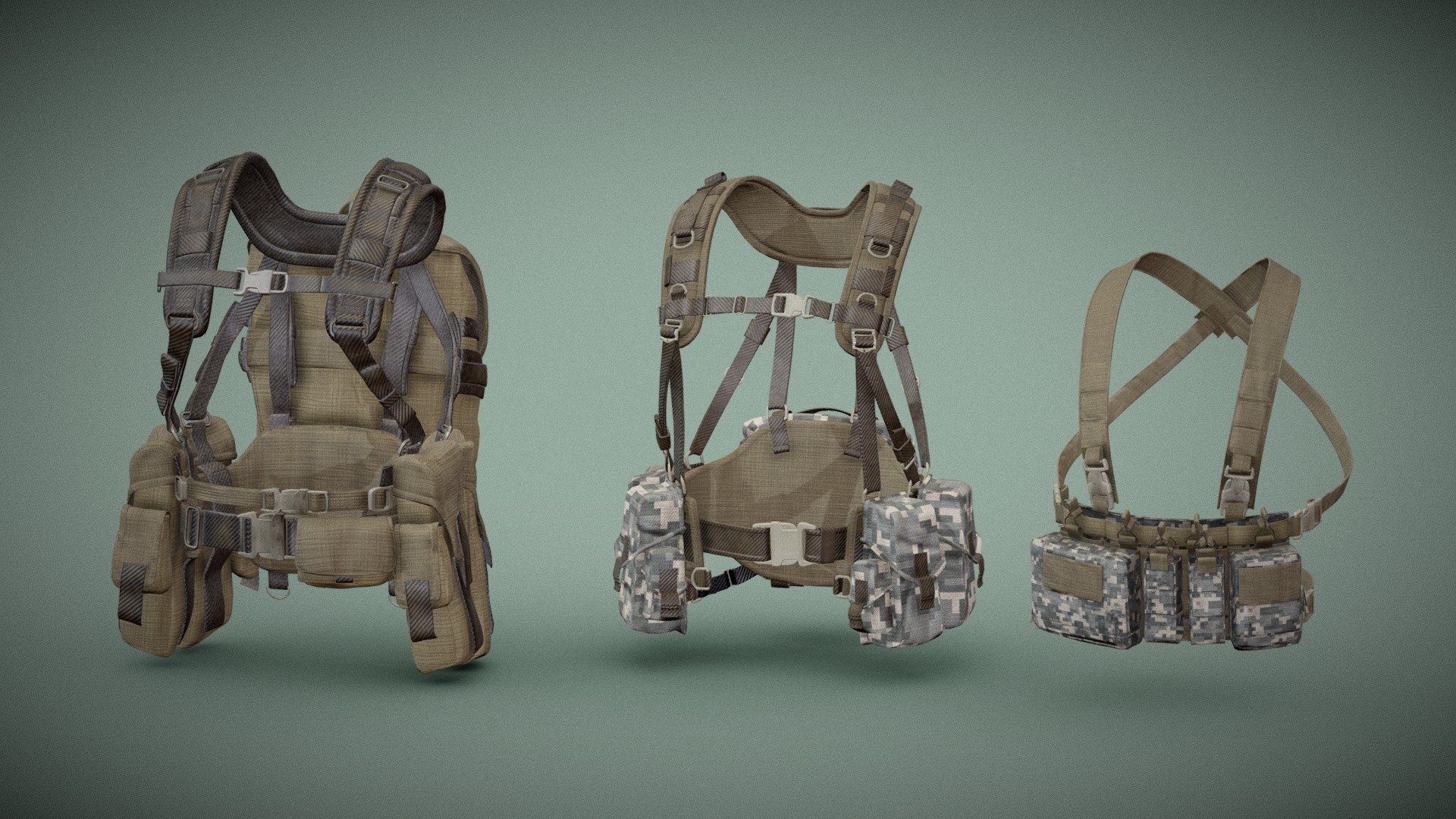 Tactical Vest Pack - Download Free 3D model by Neslihan Çakmak ...