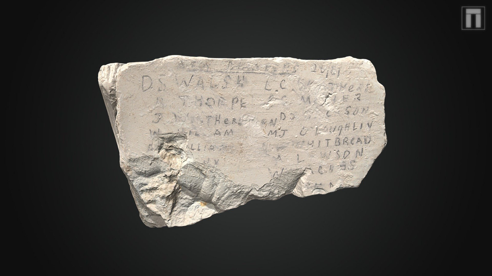 Chalk Block (Artec Spider SLS Scan) - 3D model by Wessex Archaeology ...