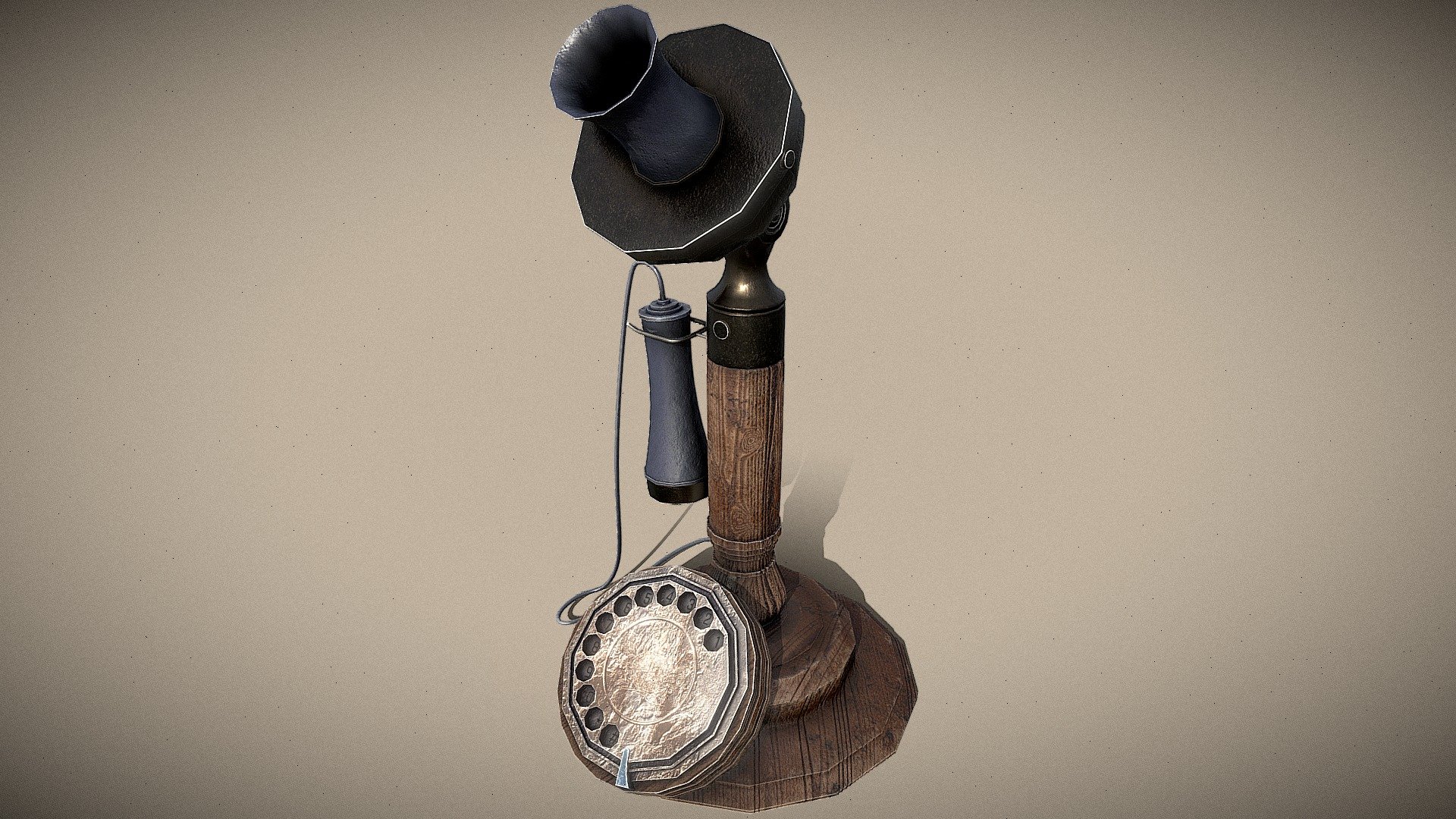 candlestick phone - Download Free 3D model by MagicBean _神奇豆豆 (@magic ...