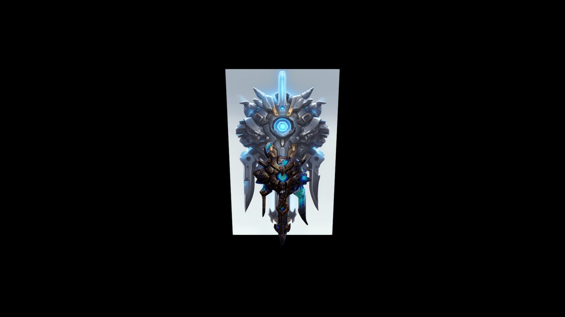 Futuristic Sword with Blue Light A futuristic - Download Free 3D model ...