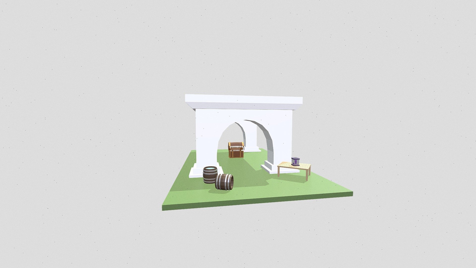 Arch scene - 3D model by crimson (@adeadbodyomg) [7fae27d] - Sketchfab