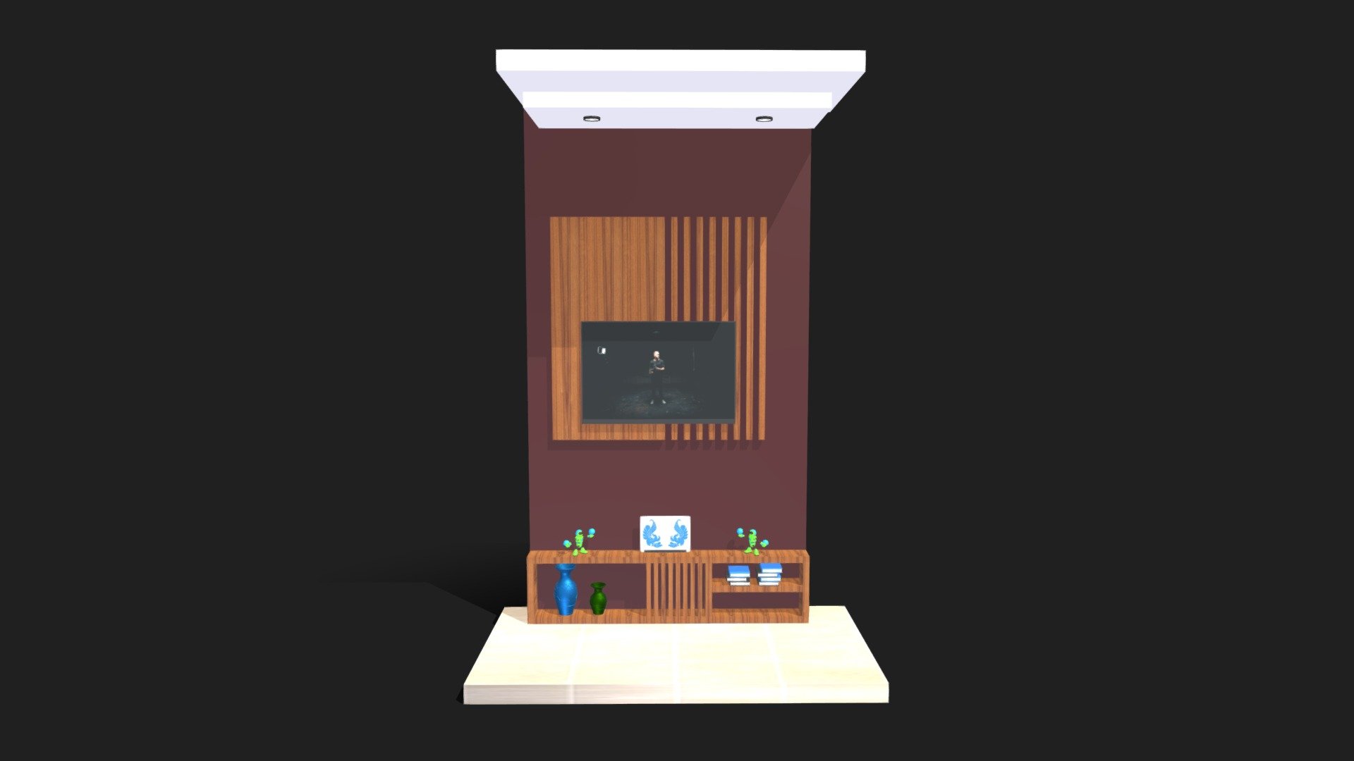 TV Unit 01 - Buy Royalty Free 3D model by Sandeep Choudhary ...
