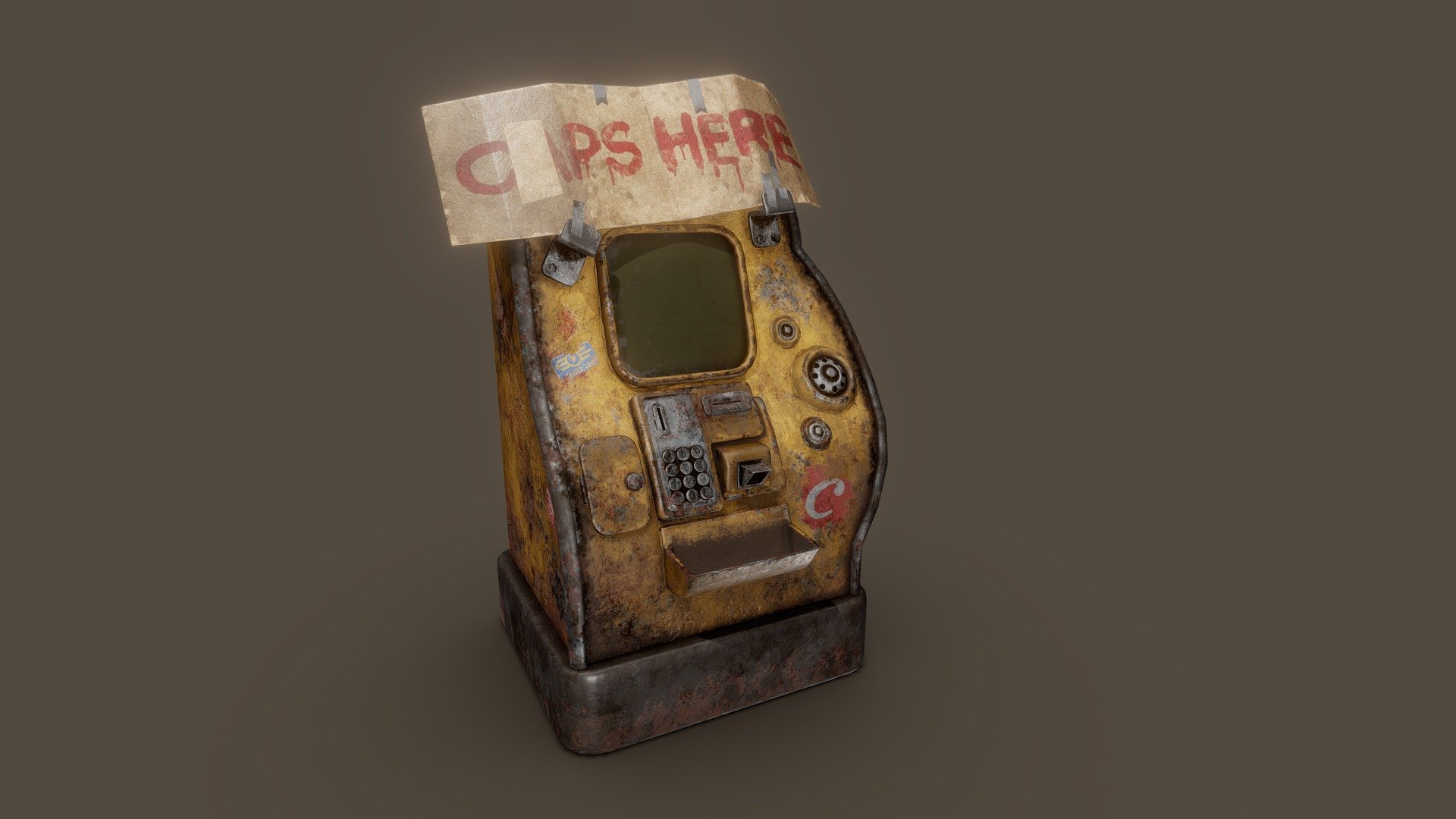 Fallout Props Project - Bottlecap ATM - 3D model by Kain Hunter ...